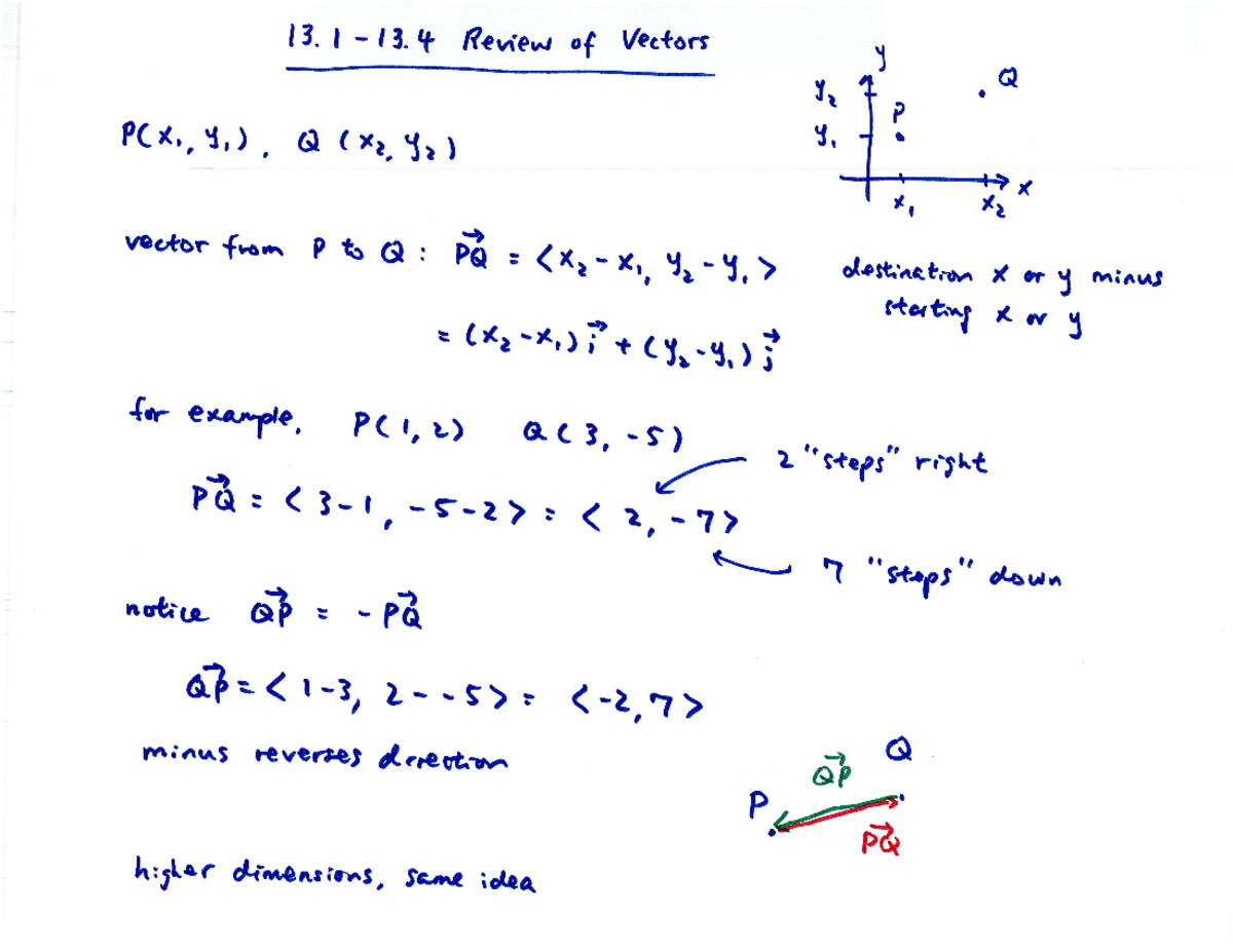Review of Vectors - MA 26100 - Studocu
