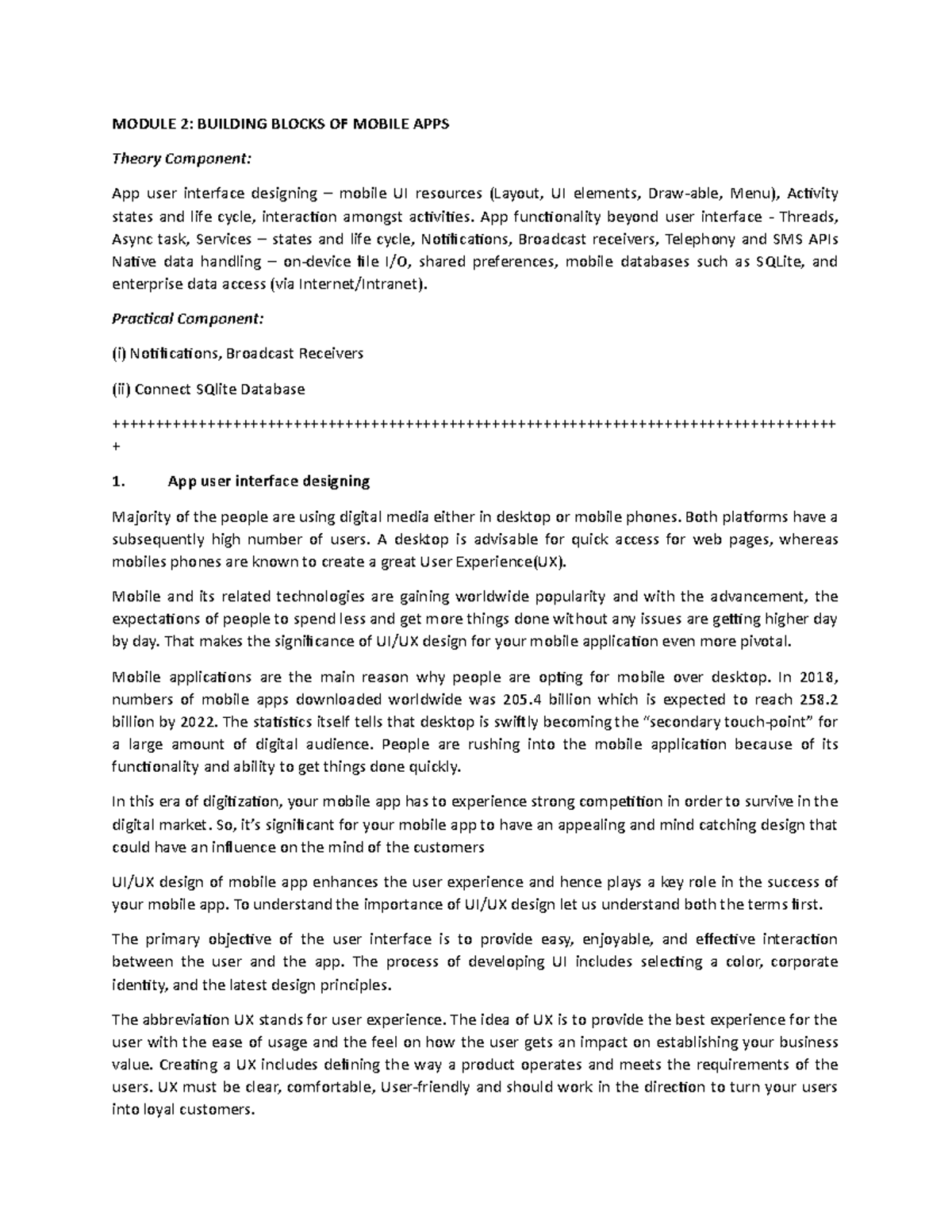 Module 2 - Building Blocks OF Mobile APPS - mobile application ...