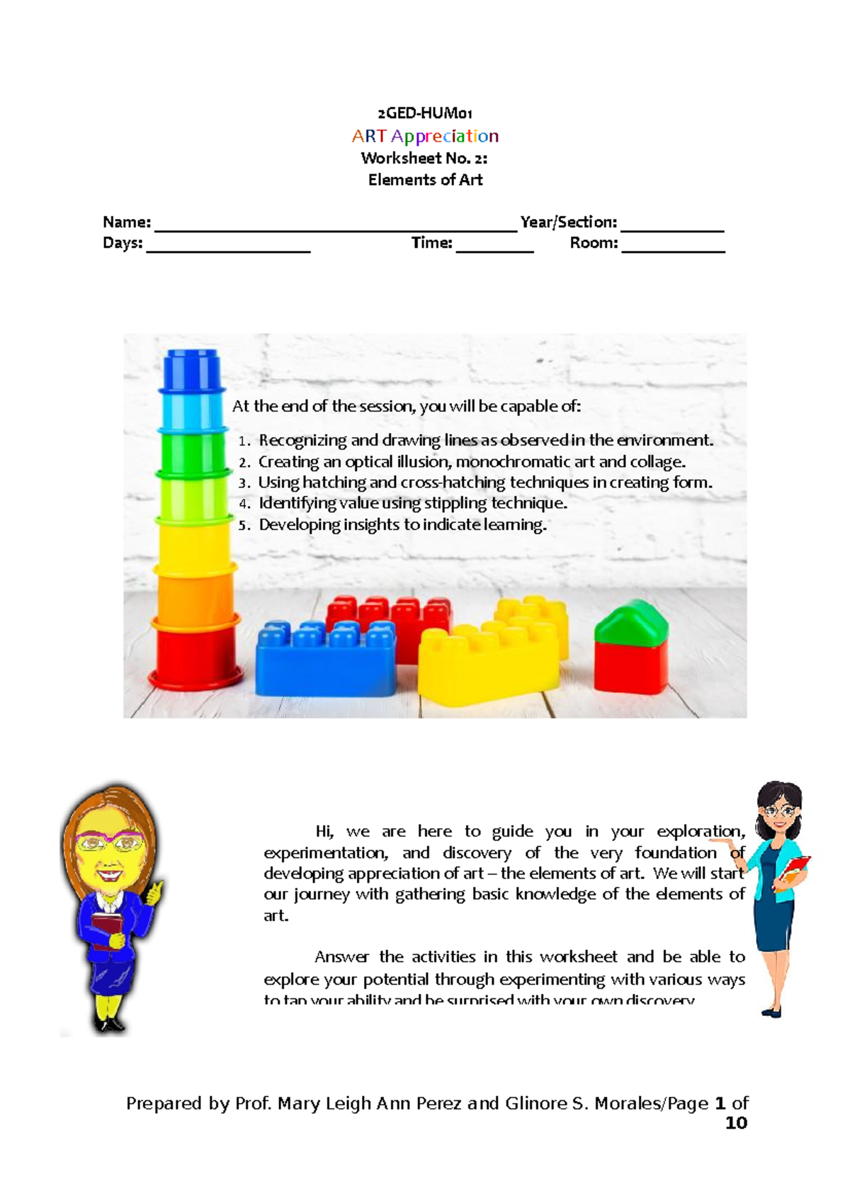 Worksheet-No-2-Elements of Art - 2GED-HUM ART Appreciation Worksheet No ...