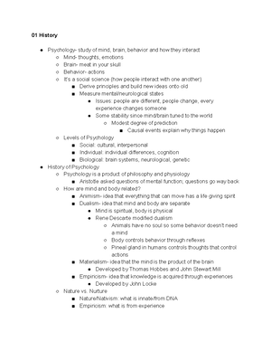 Psychology, Chapters 5-8 - Week 2 - Psych Chapter 5: Consciousness ...