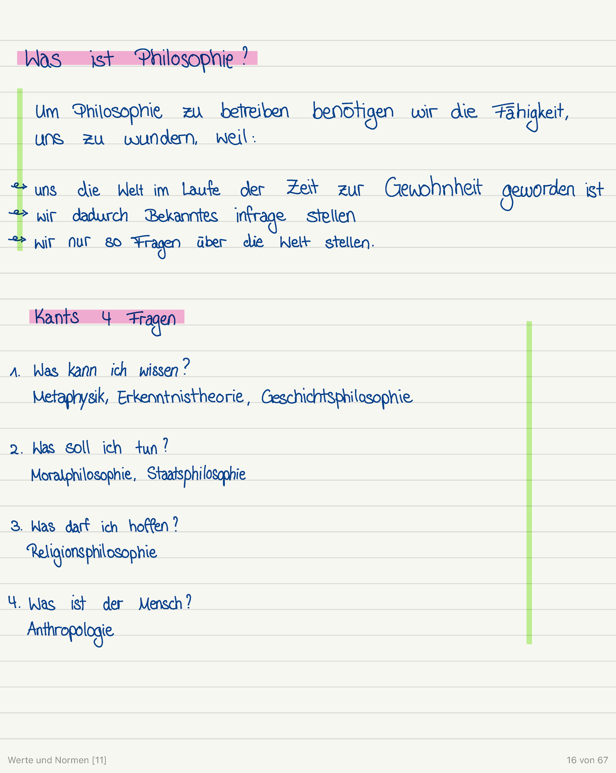 Werte und Normen [11] - Was ist Philosophie, Kants 4 Fragen, Funktion ...