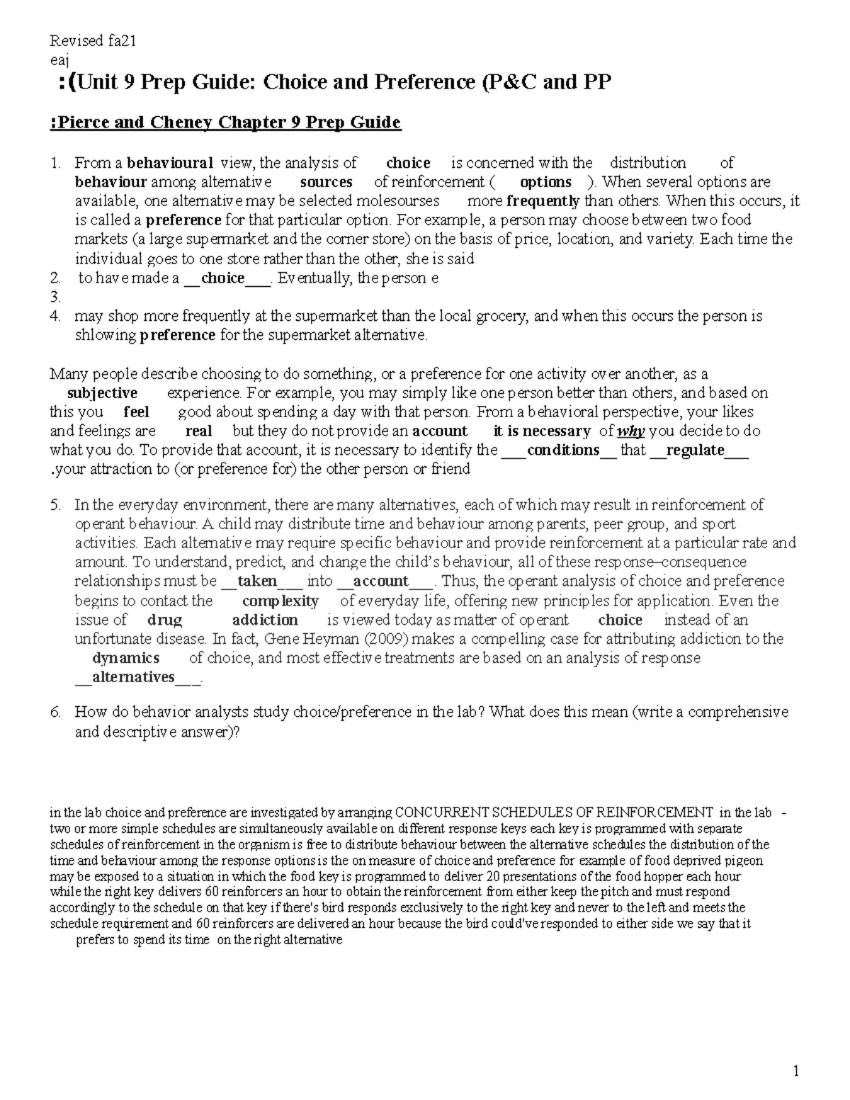 Unit 9 Prep Guide (Student)-EK - eaj :(Unit 9 Prep Guide: Choice and ...