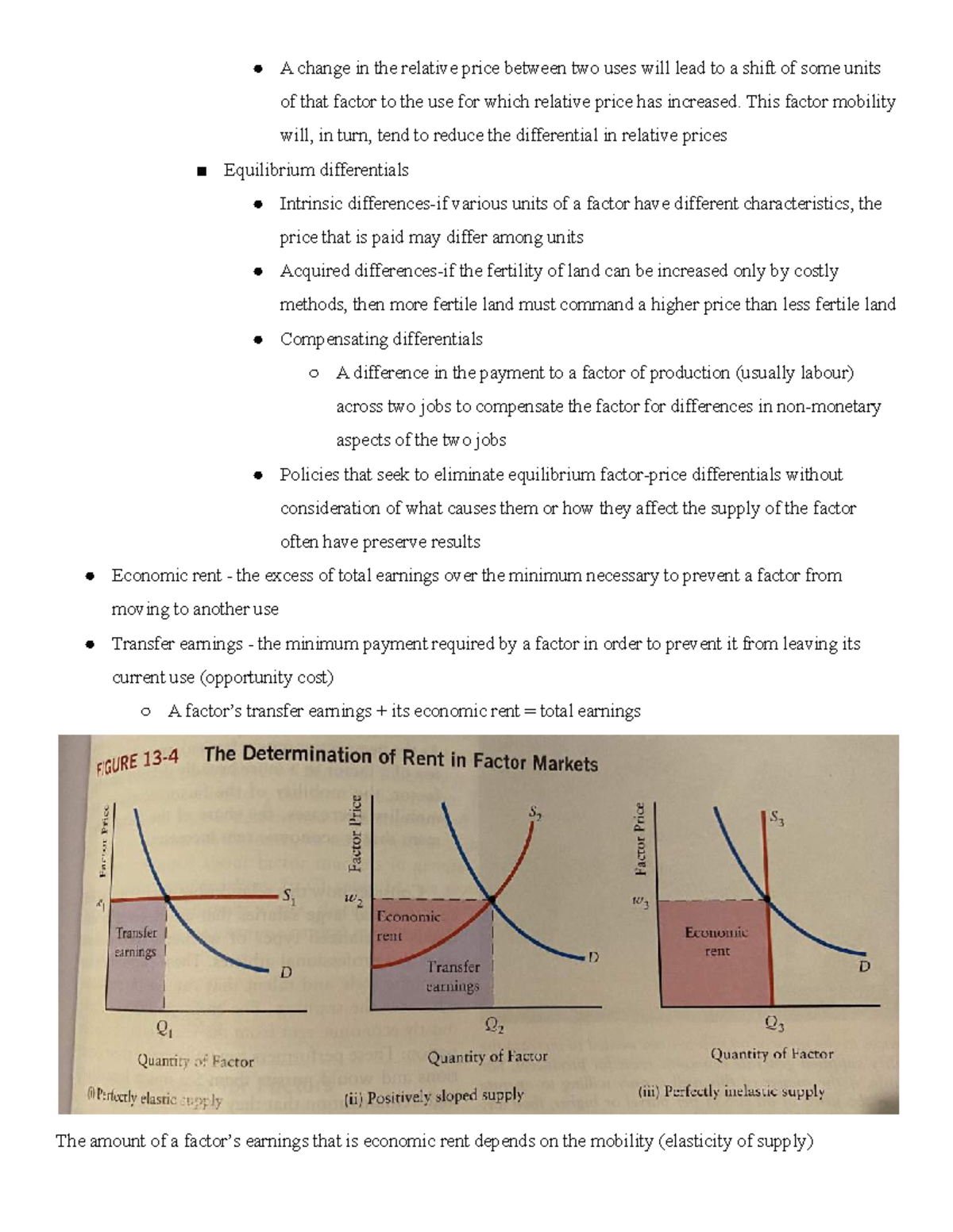Econ textbook notes-9 - A change in the relative price between two uses ...
