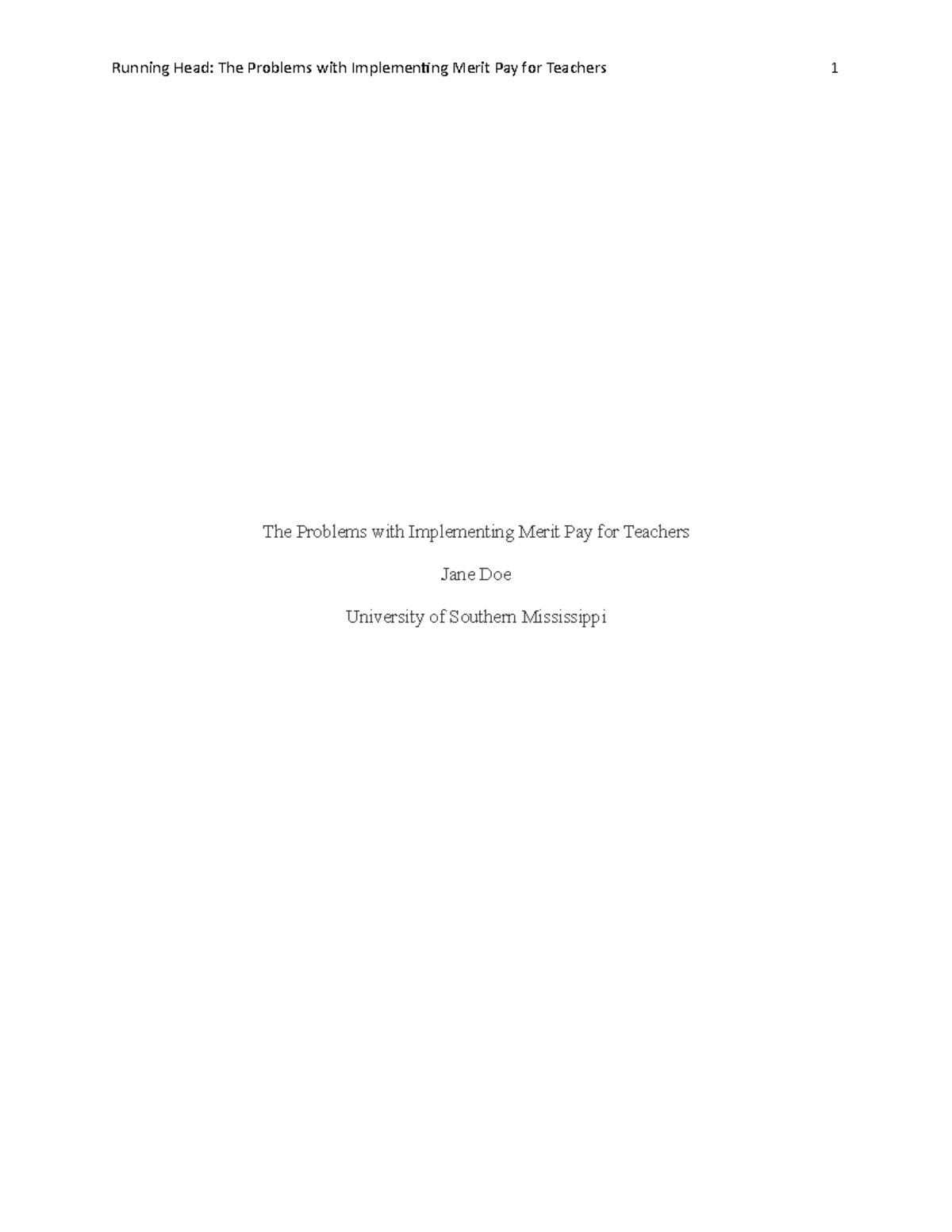 LIS 201 - Sample - One Source Paper - Running Head: The Problems with ...