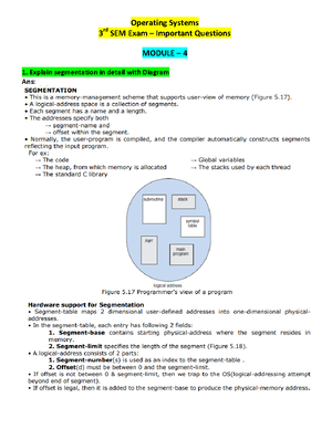 Module 4 OS - MODULE 4 : MEMORY MANAGEMENT 4 Main Memory Basic Hardware ...