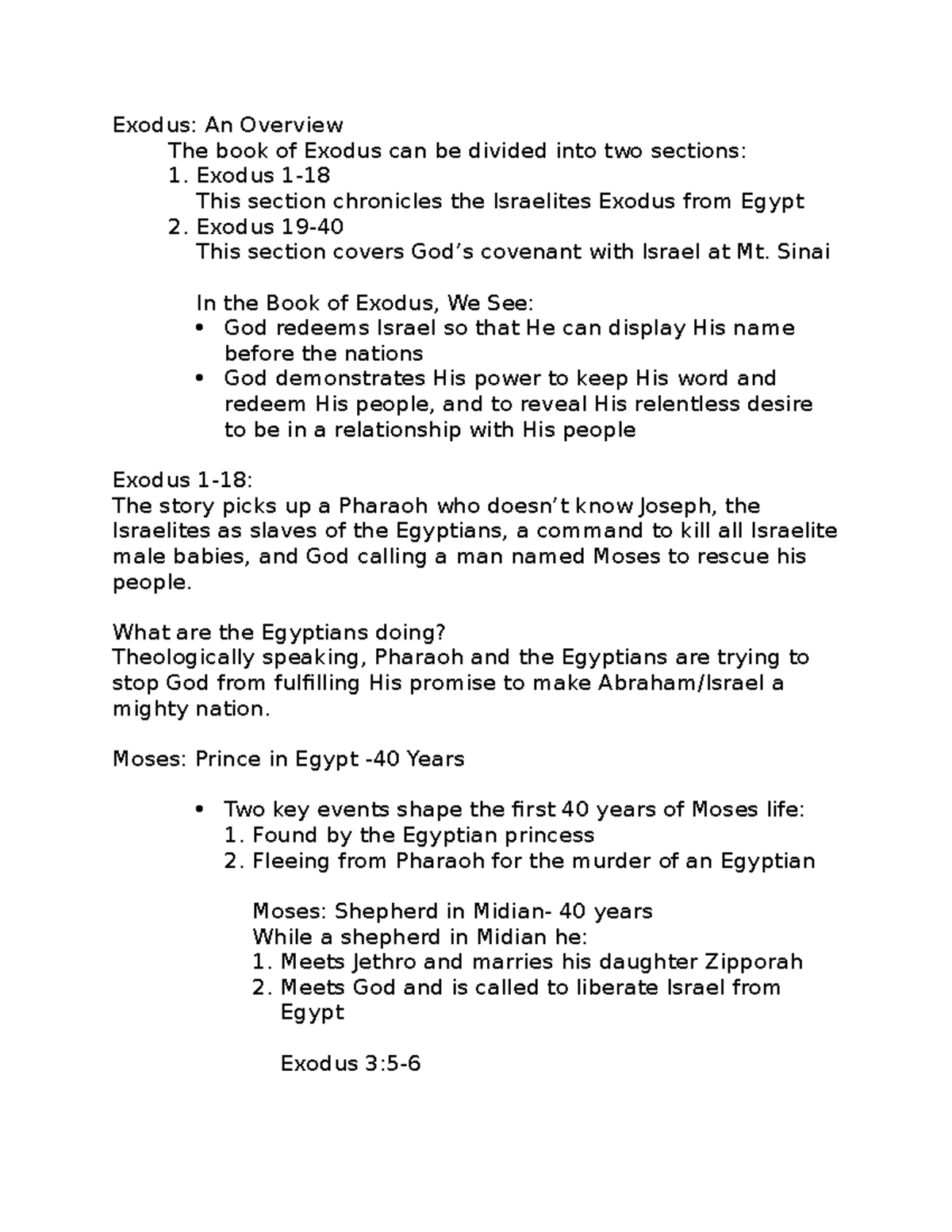 Exodus - Exodus This section chronicles the Israelites Exodus from ...