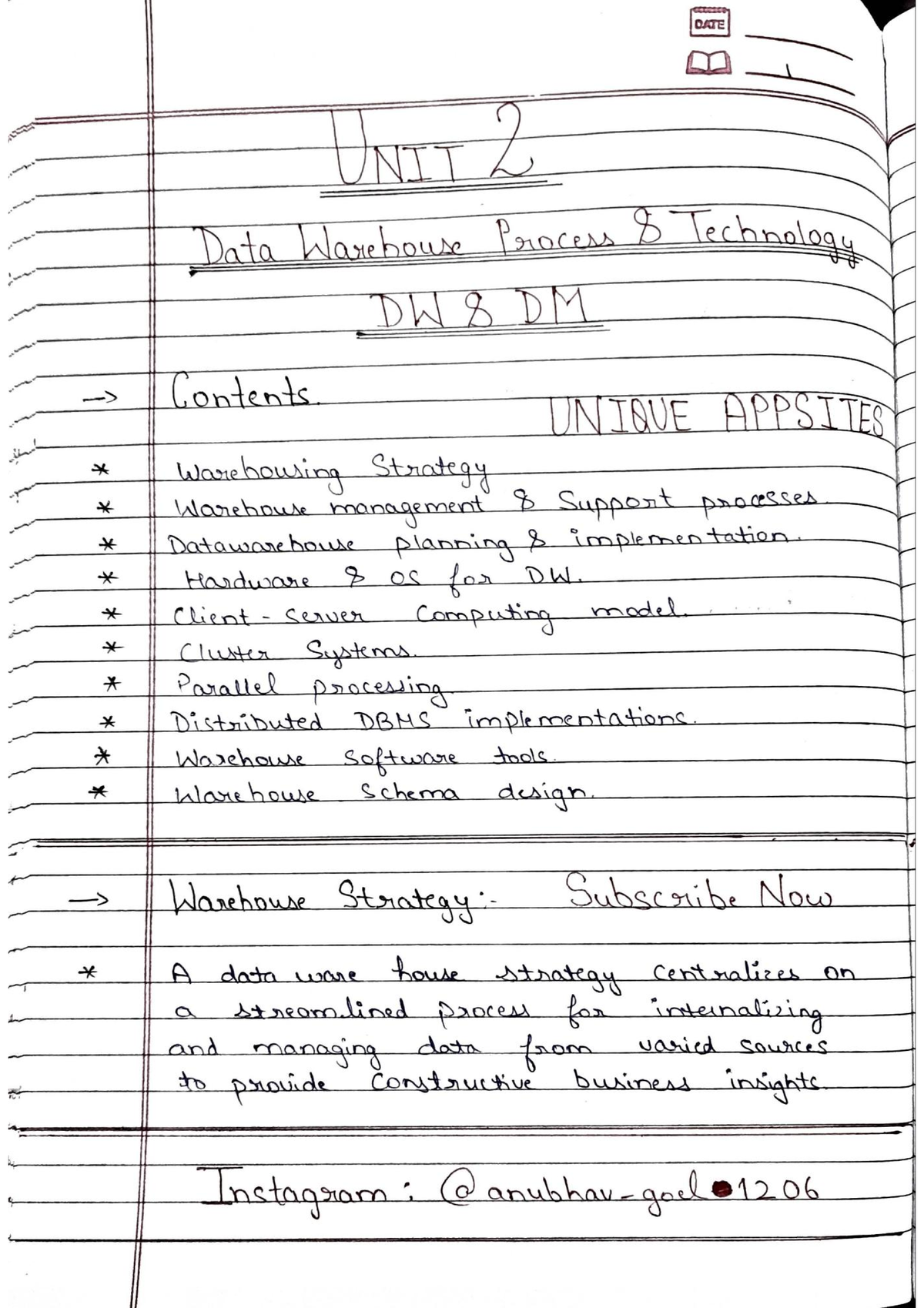 Datawarehouse & Data mining Unit 2 Full Explanation Notes Unique App ...