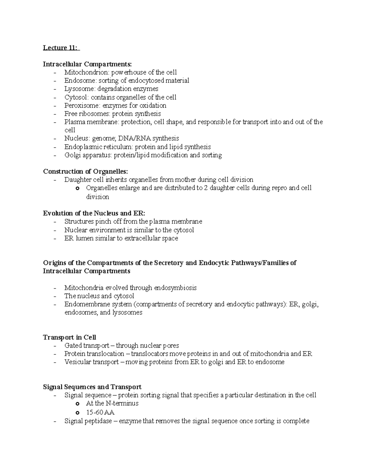 BIOL 251 Unit 3 Review - Intracellular Organization and Cell Transport ... BIOL 251 Unit 3 Review - Intracellular Organization and Cell Transport ...