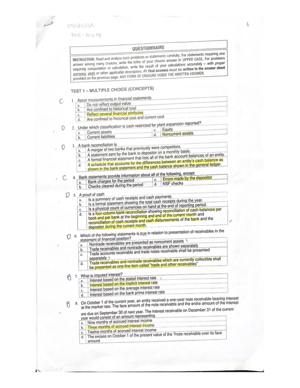 FAR-Exams - Review Questions - BS Acco - A B · ####### C C A A A - Studocu
