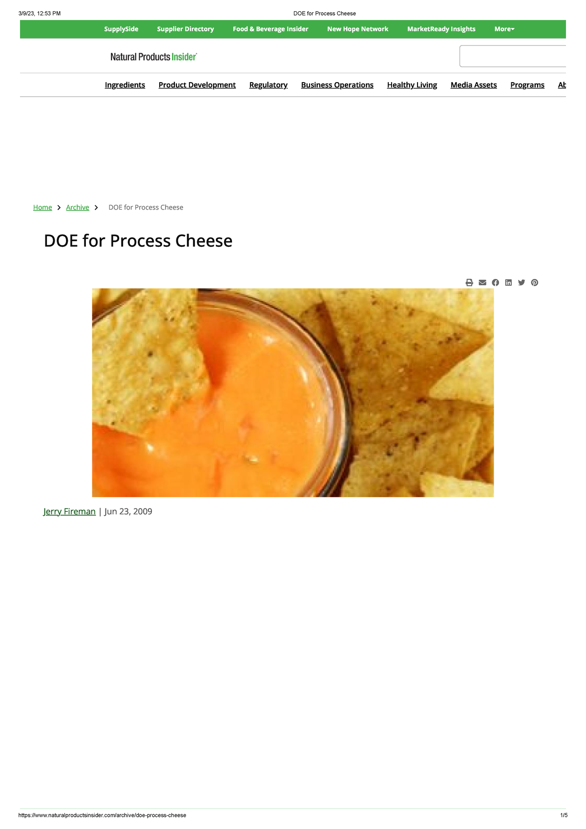 DOE for Process Cheese - ABCDEE - Home Archive DOE for Process Cheese ...