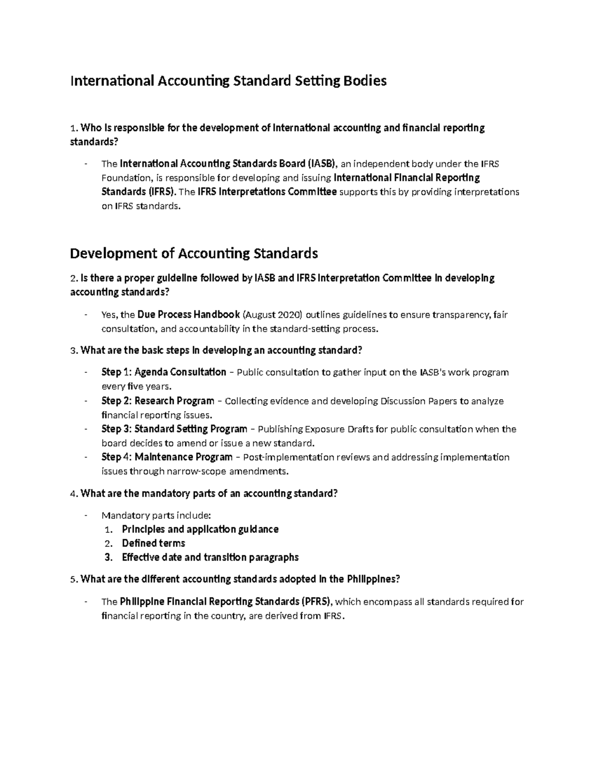 International Accounting Standard Setting Bodies - The IFRS ...