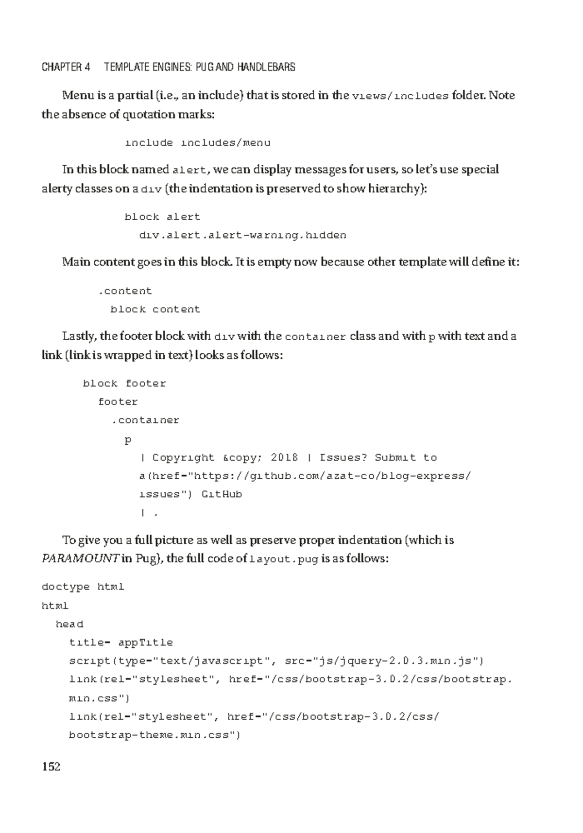 Practical Node Js-35 - Menu is a partial (i., an include) that is ...