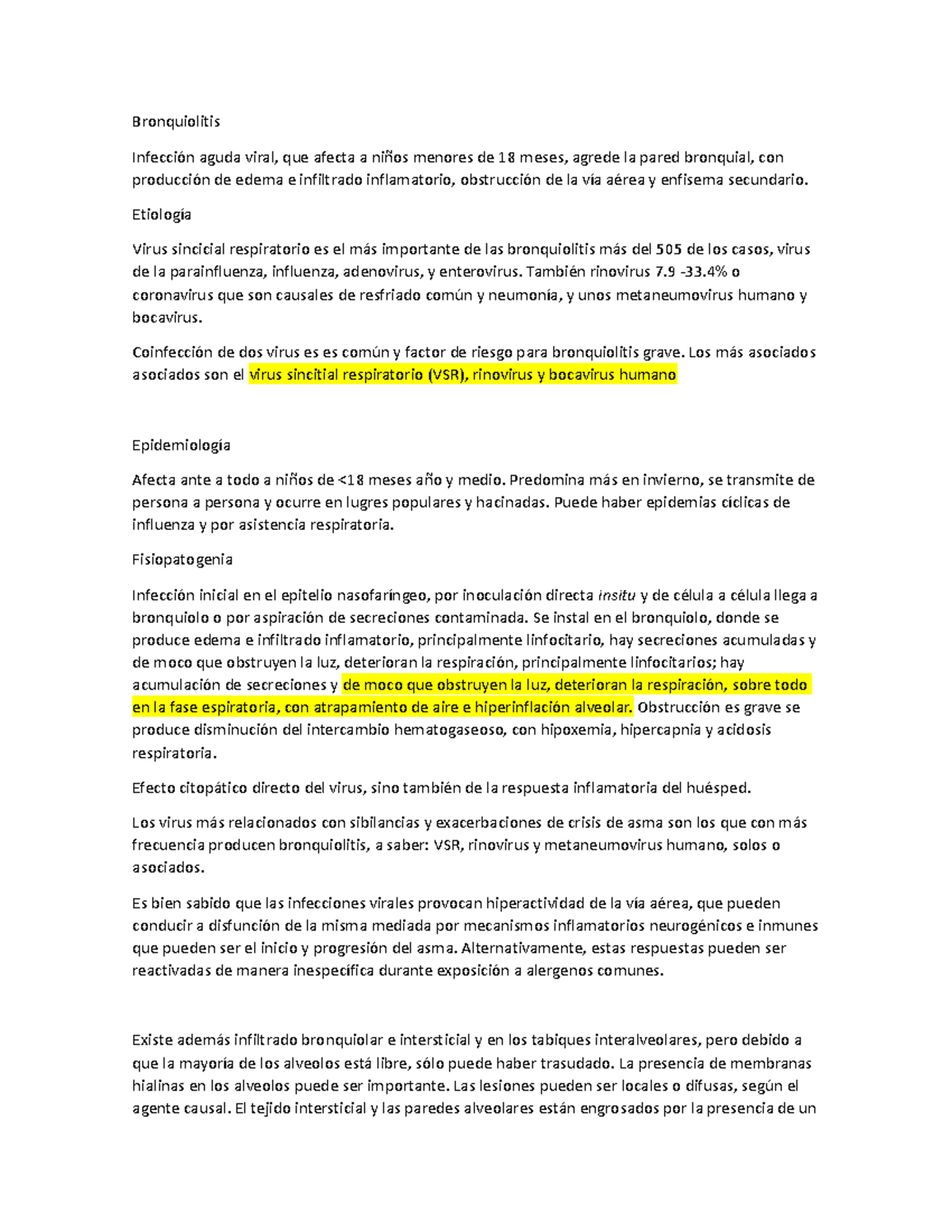 Bronquiolitis - Bronquiolitis Infección aguda viral, que afecta a niños menores de 18 meses ...