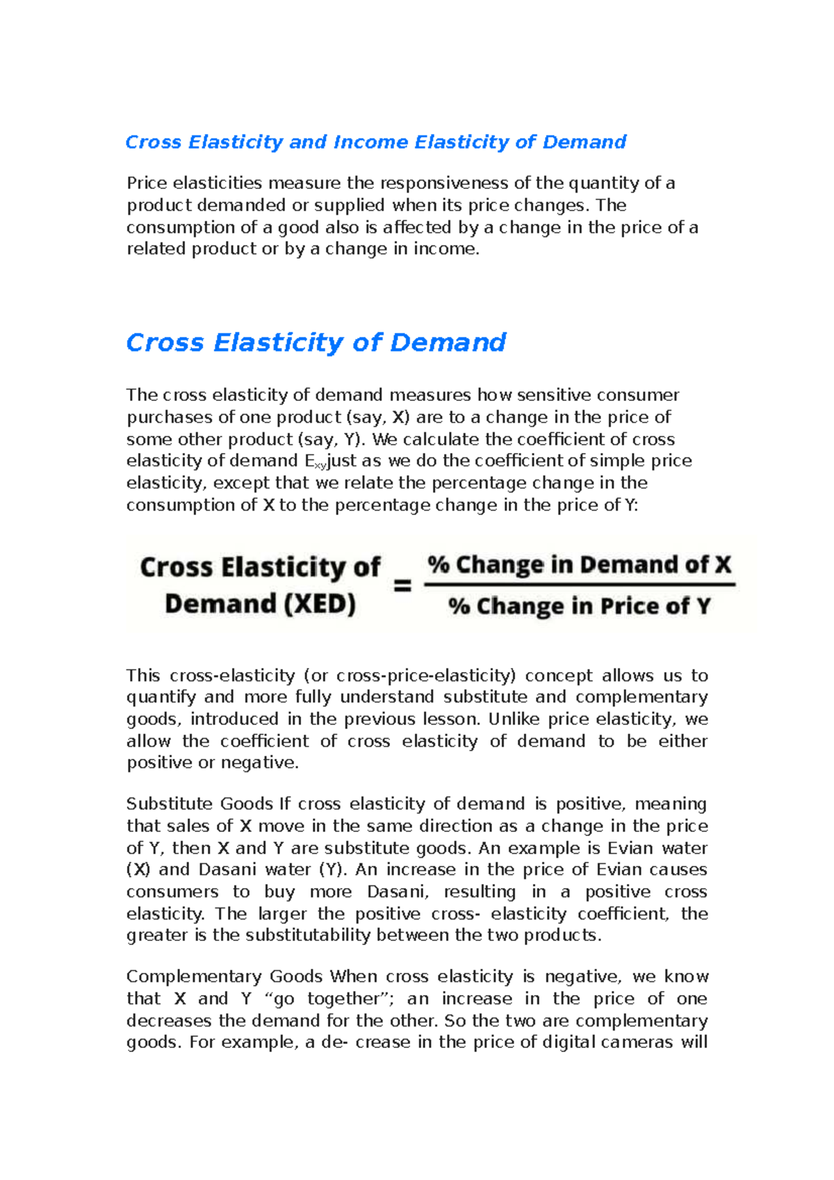 Cross-Elasticity-BMEC - Cross Elasticity and Income Elasticity of ...
