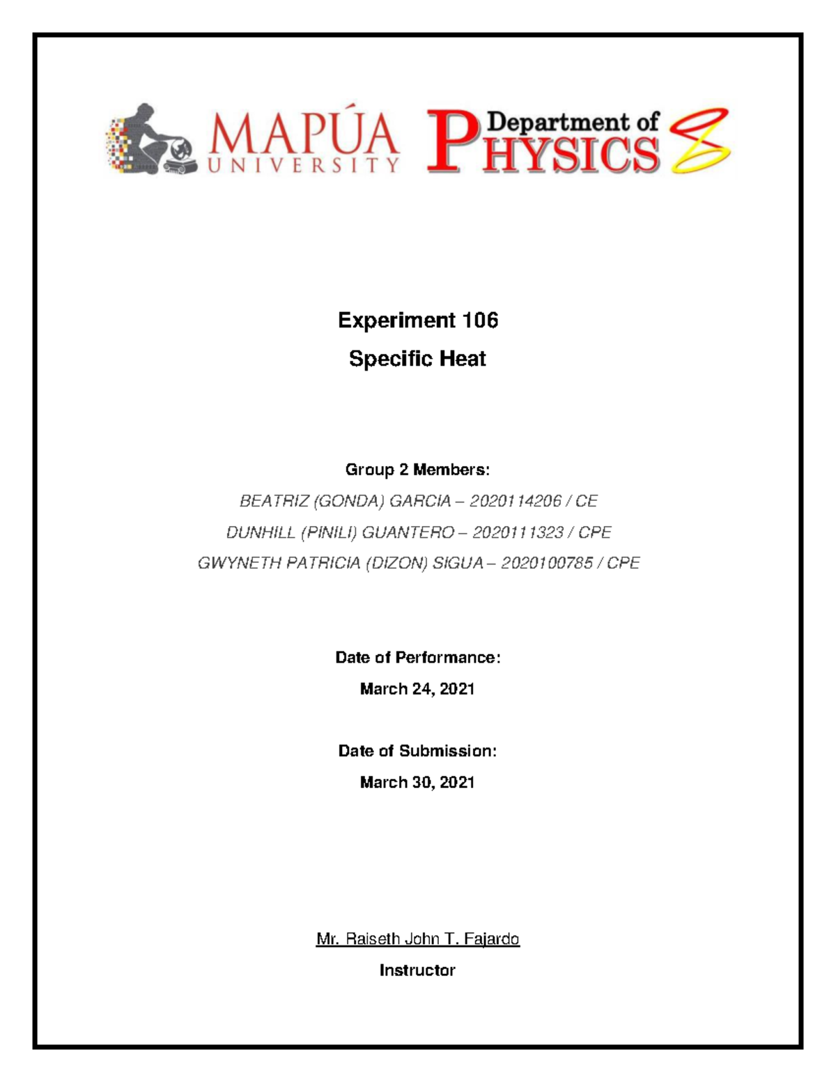 Experiment 106 Group 2 - This was seen as an act of treason by the ...