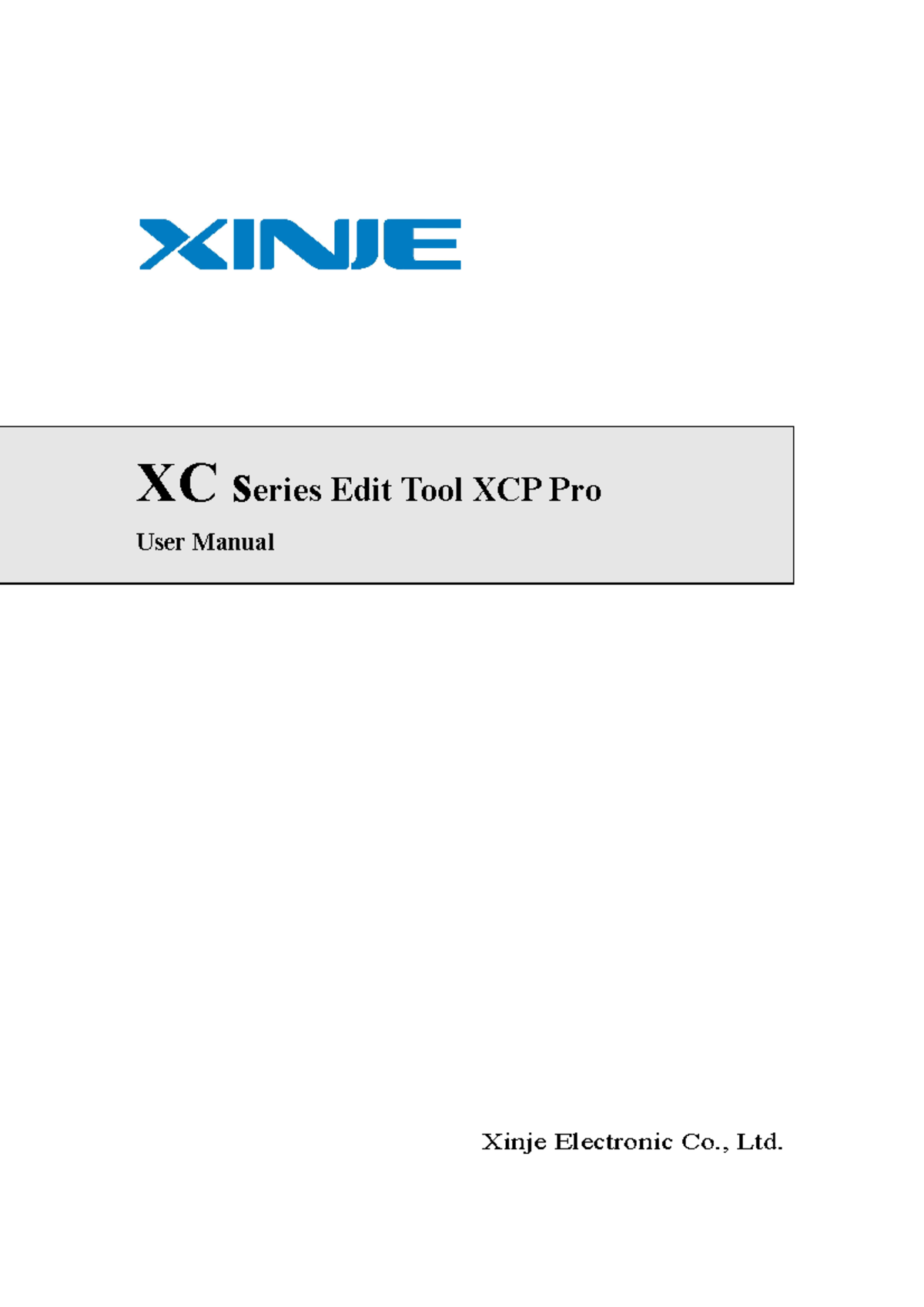 XCP-Pro-user-manual - PLC XINGE MANUAL - XC series Edit Tool XCP Pro ...