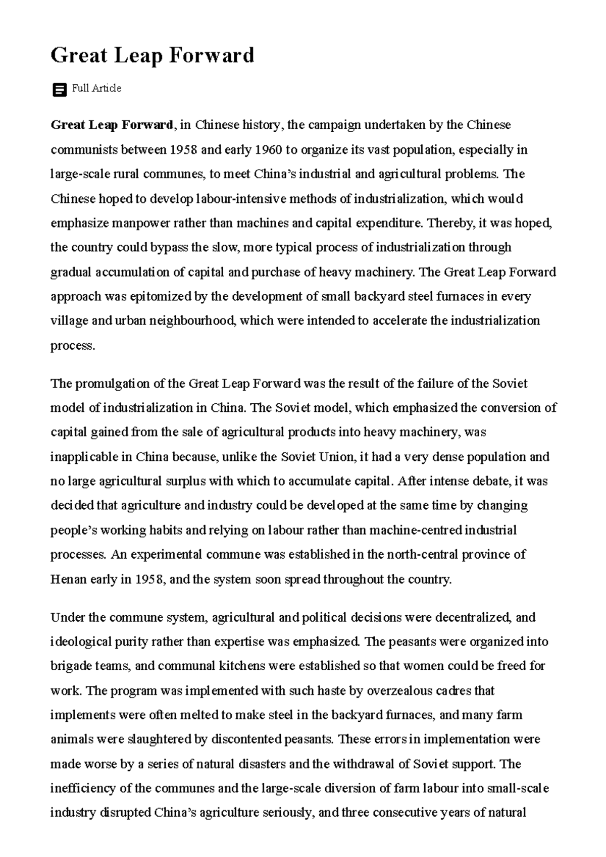 Great Leap Forward - helpful - Great Leap Forward Full Article Great ...