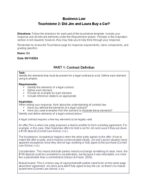 Business Law Unit 1 Milestone 2 - 1 19 / 21 that's 90% RETAKE 19 ...