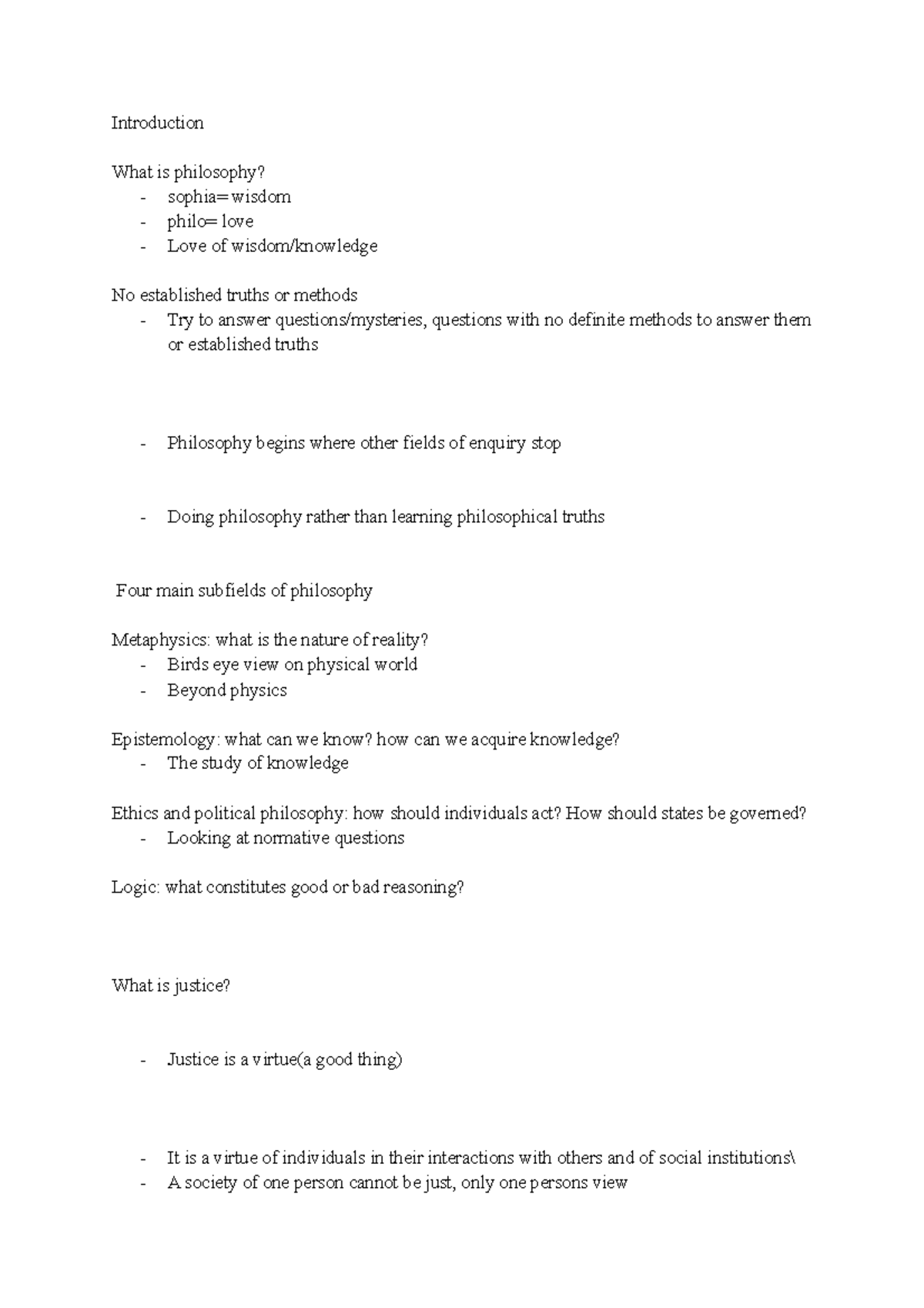 Philosophy Notes From Lecture 1 Introduction What Is Philosophy philosophy-notes-from-lecture-1-introduction-what-is-philosophy
