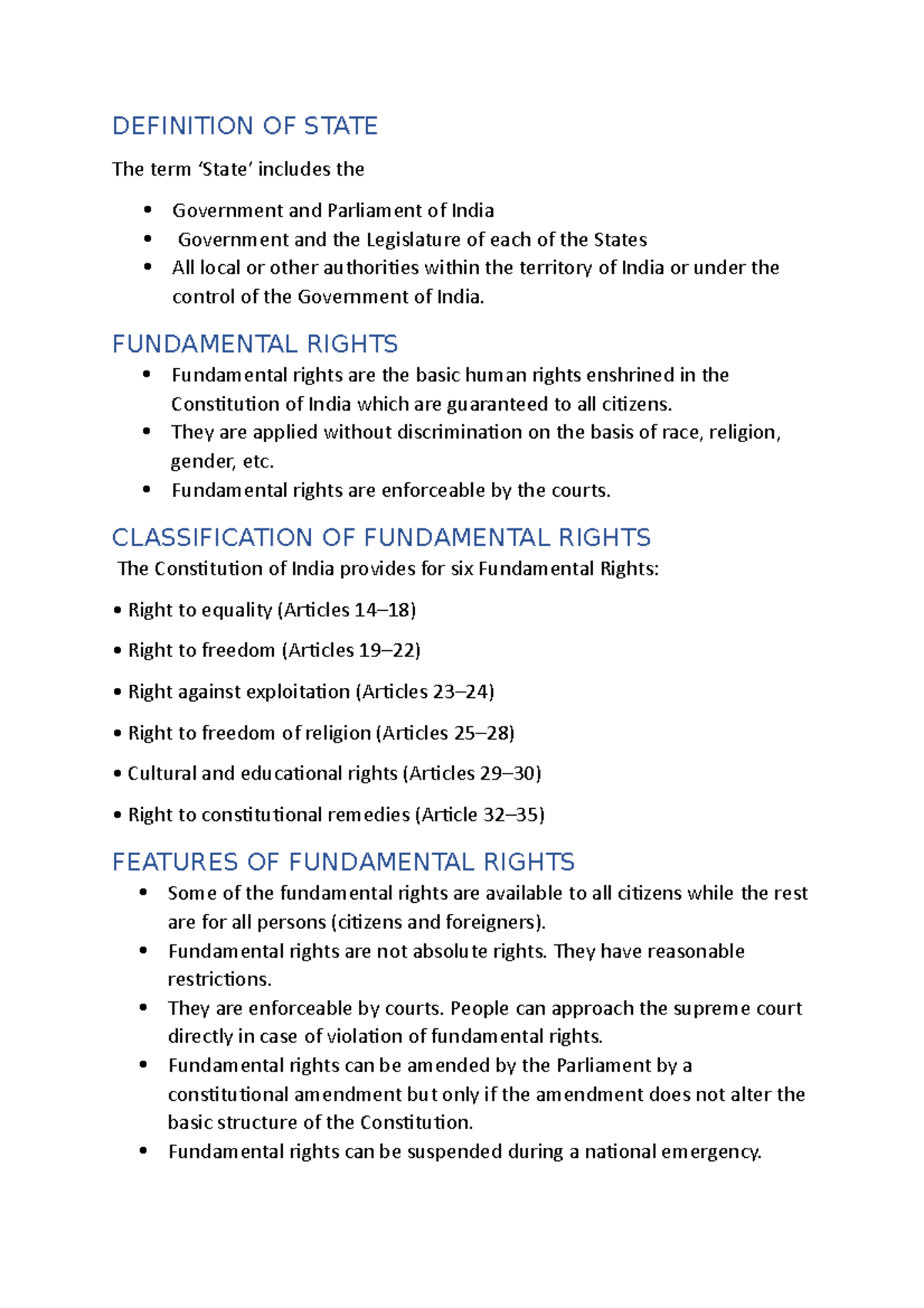 Definition OF State - Theory notes - DEFINITION OF STATE The term ...