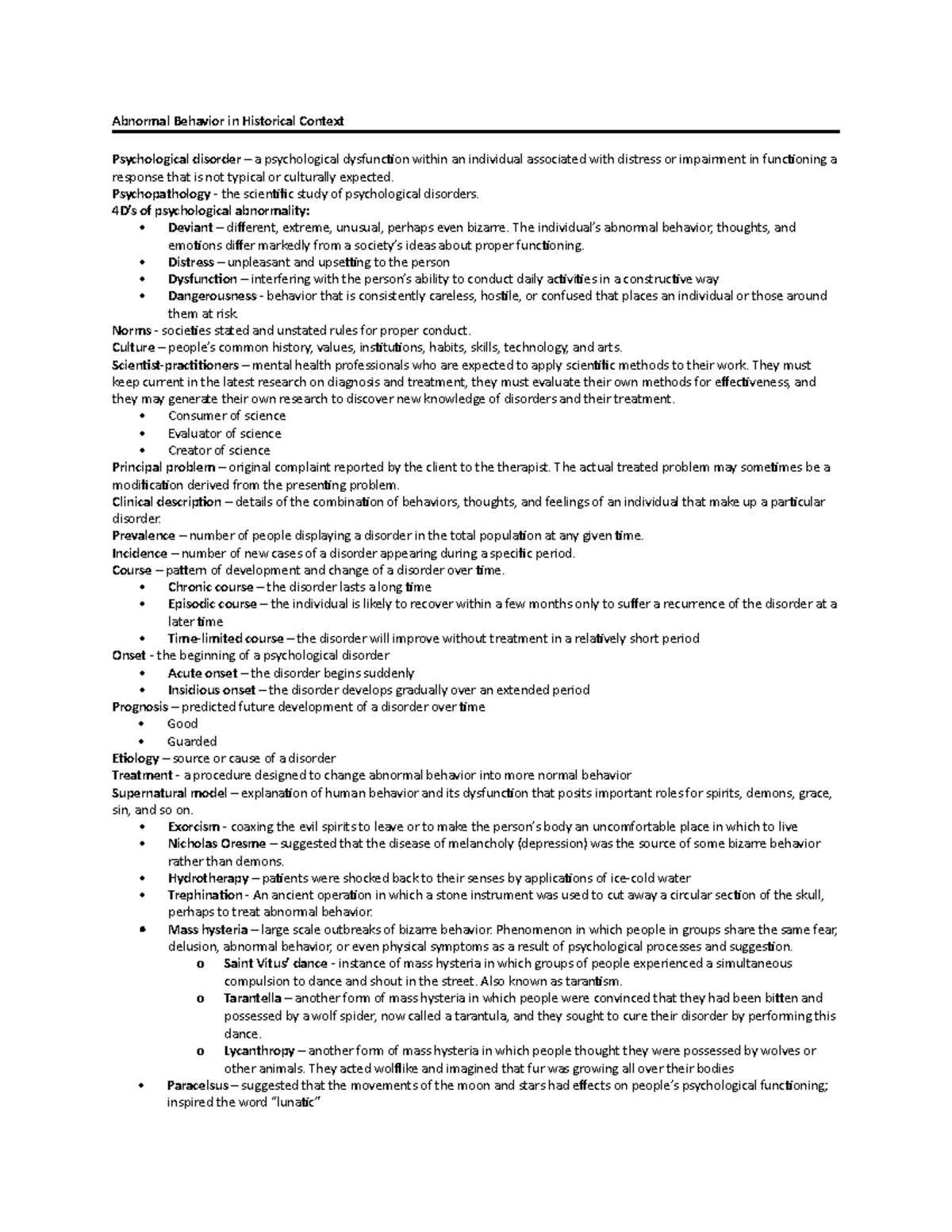 1 - Abnormal Behavior in Historical Context - Abnormal Behavior in ...