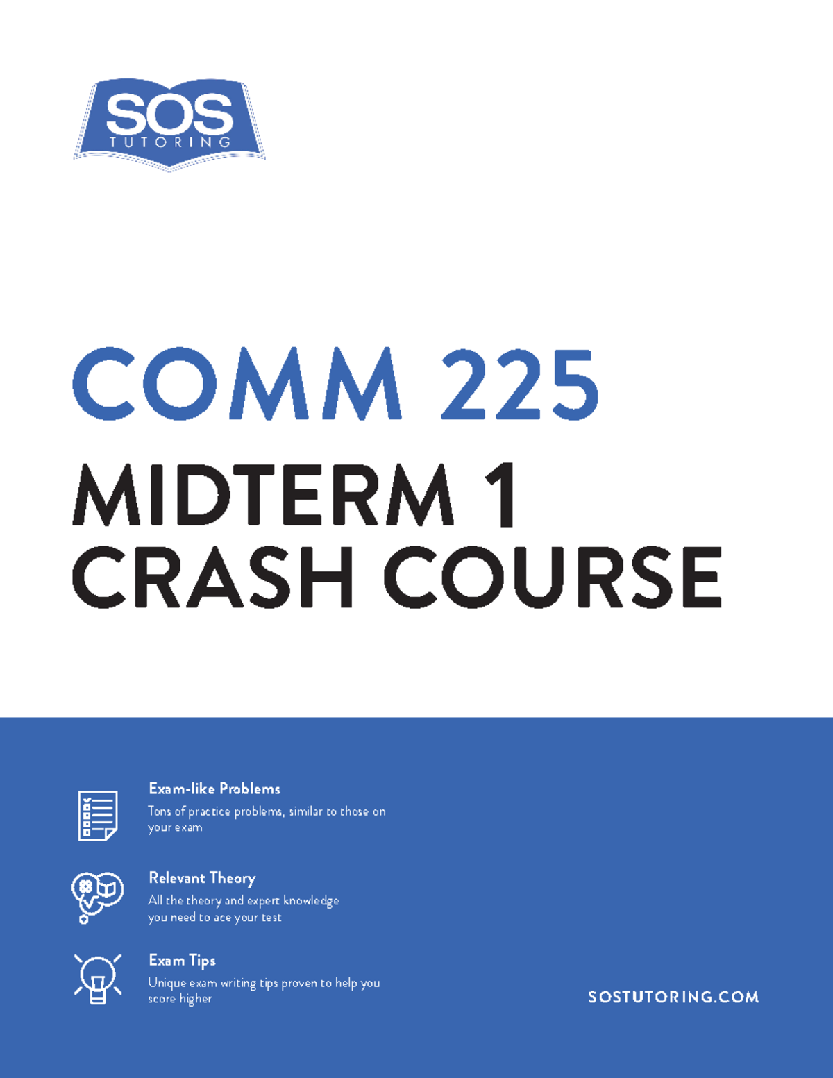 Concordia COMM 225 W21 Midterm 1 CP - SOSTUTORING Exam-like Problems Tons of practice problems ...