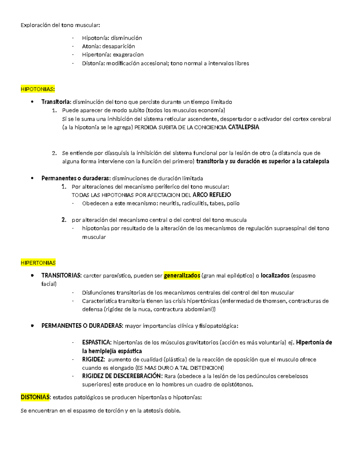 evaluacion del tono muscular - Exploración del tono muscular ...
