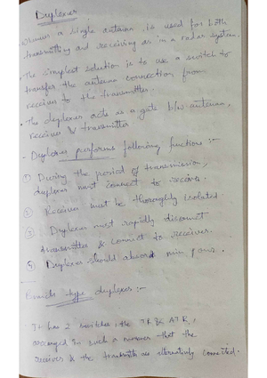 Radar notes - 1 - Introduction to Radar Systems - Studocu