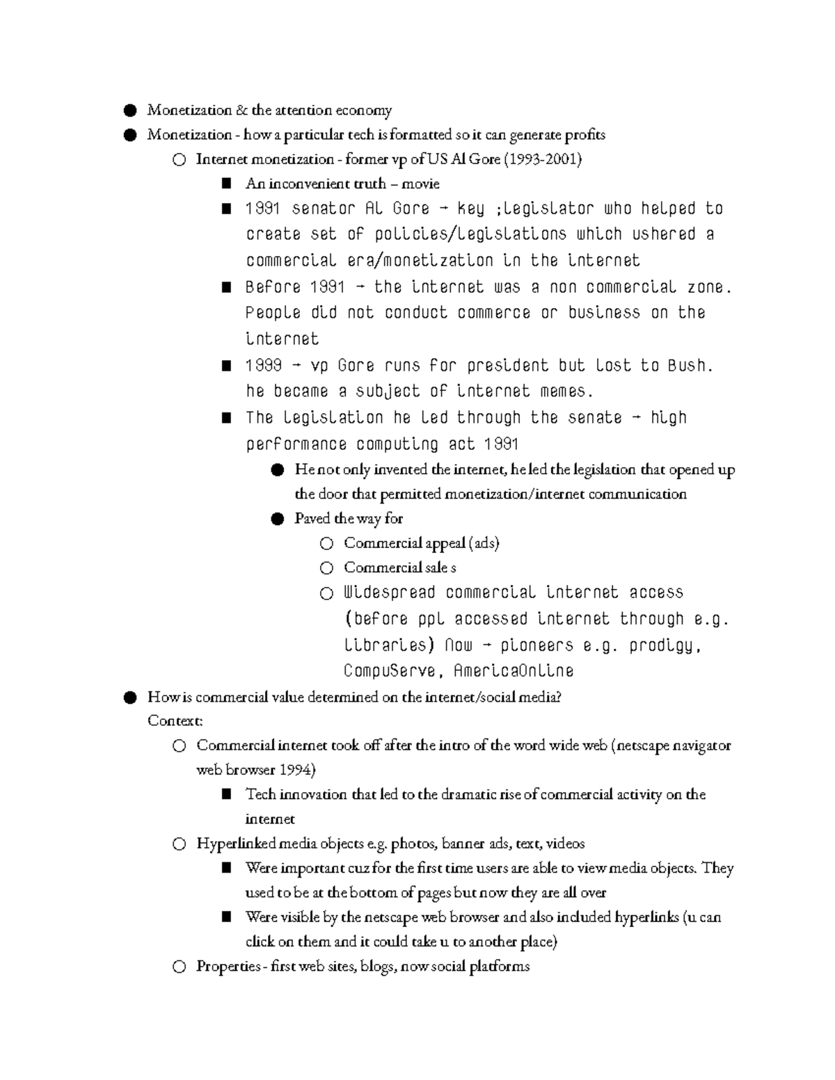 Week 4 - Lecture notes 4 - Monetization & the attention economy ...