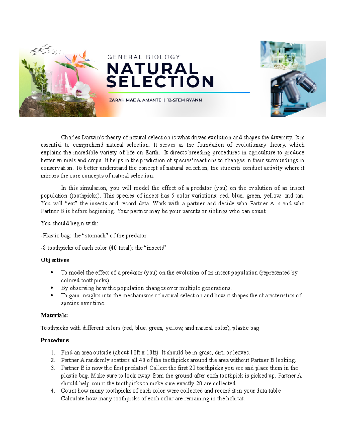 Natural Selection - Charles Darwin's theory of natural selection is ...