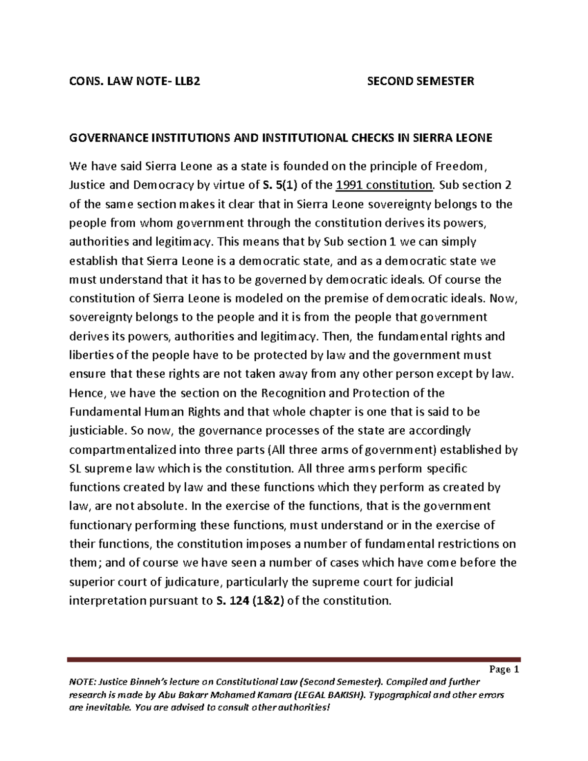 Constitutional Law 2 1 Warning Tt Undefined Function 32 Warning Tt Undefined Function