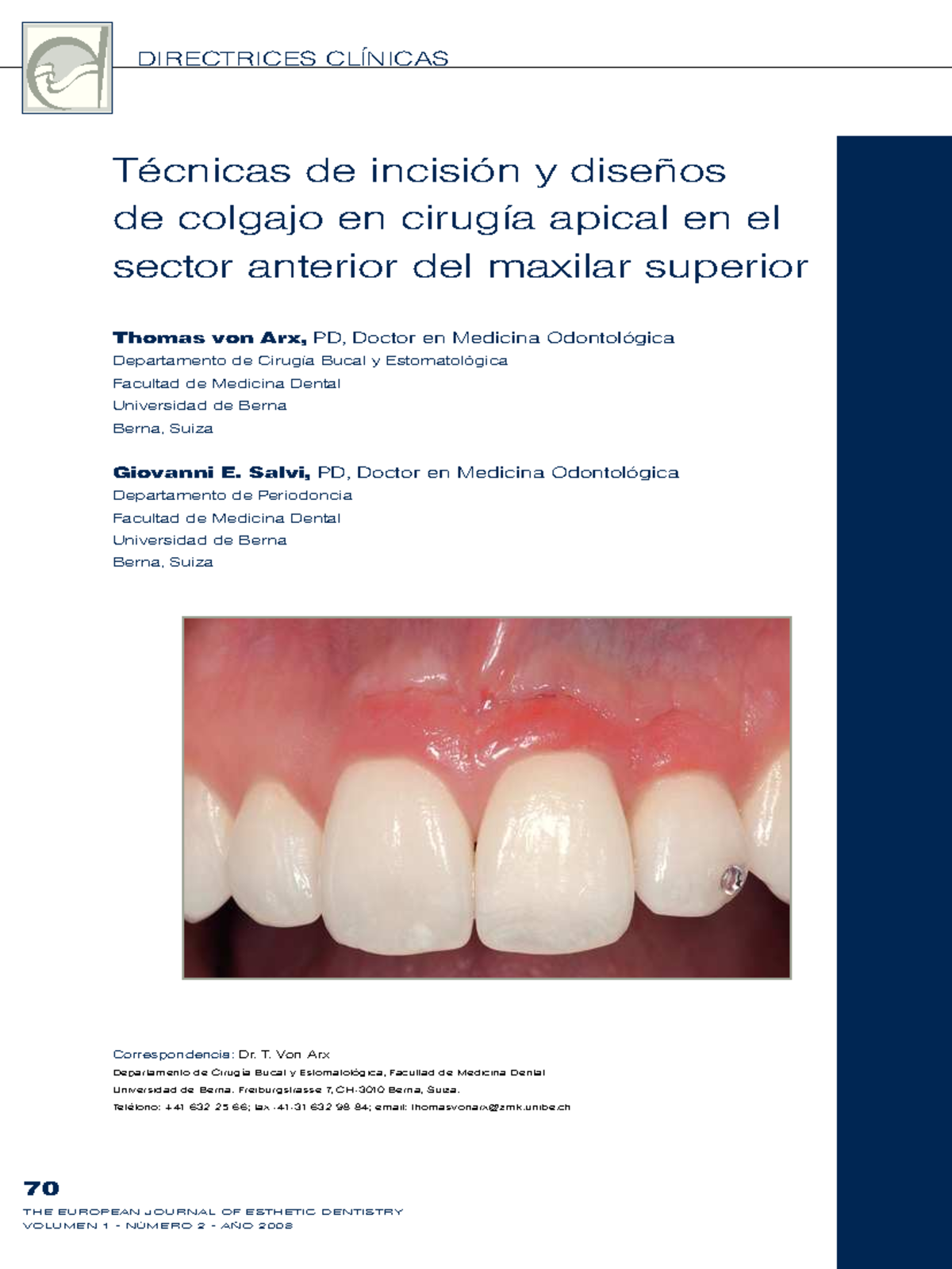 Técnicas de incisión y diseños de colgajo en cirugia apical en el ...