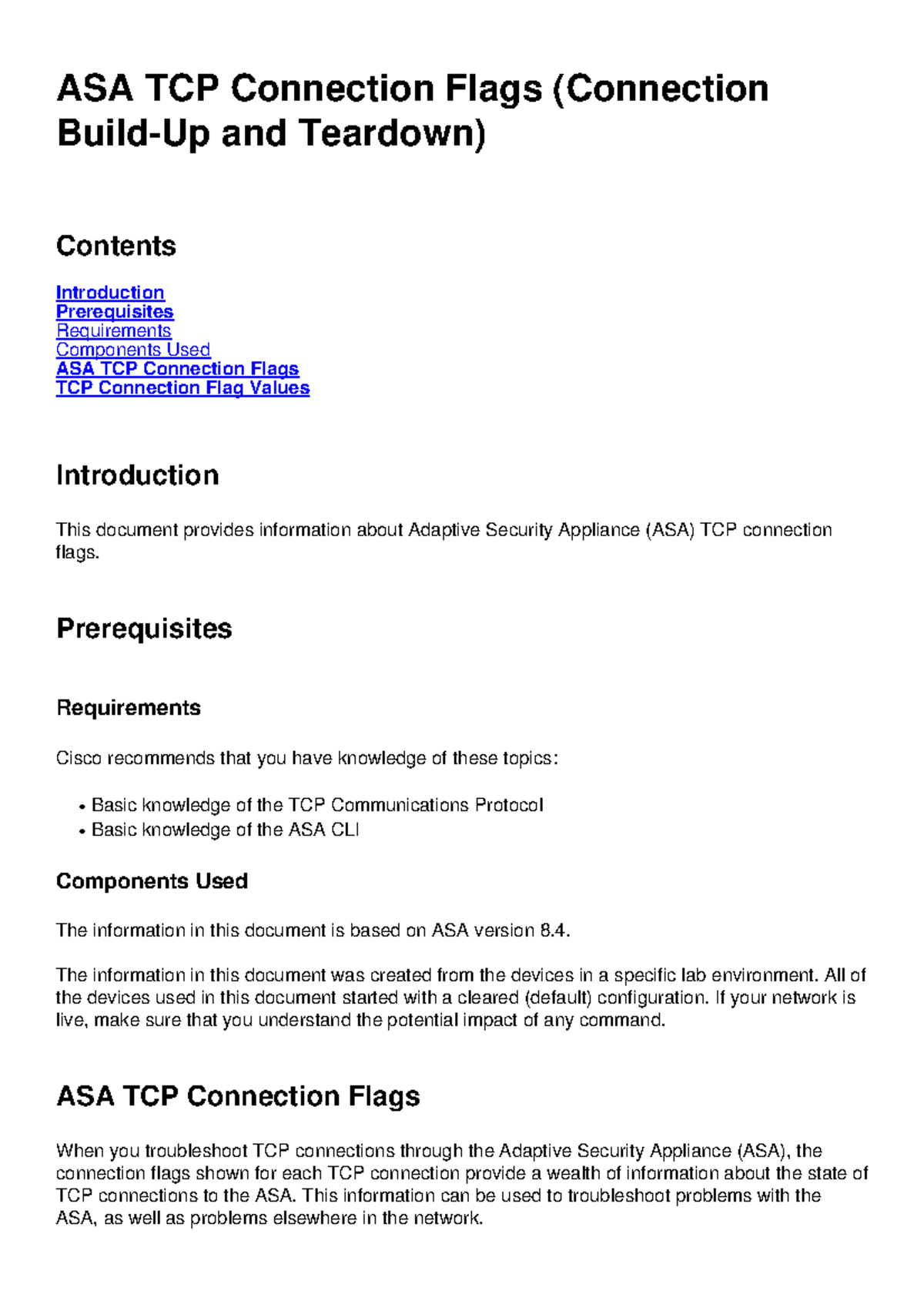 ASA Show conn TCP Inbound Outbound - ASA TCP Connection Flags ...