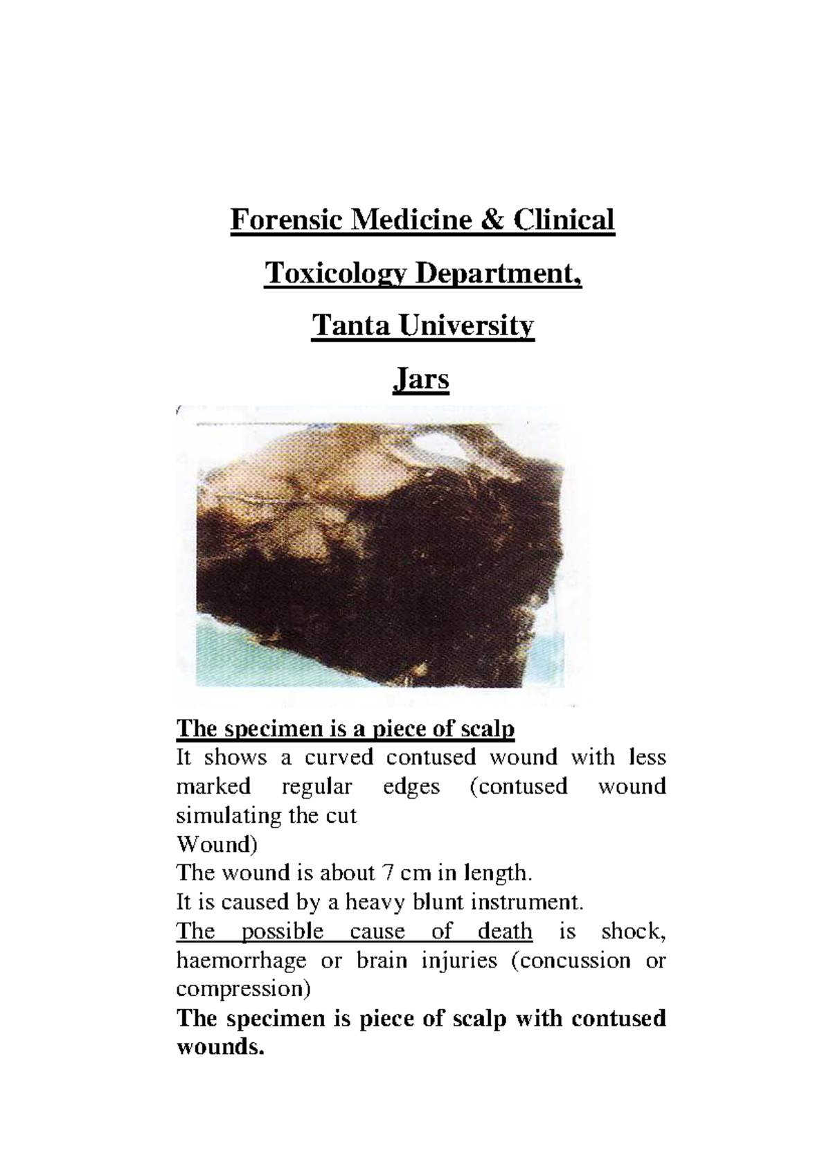 Jars - jars - Forensic Medicine & Clinical Toxicology Department, Tanta ...