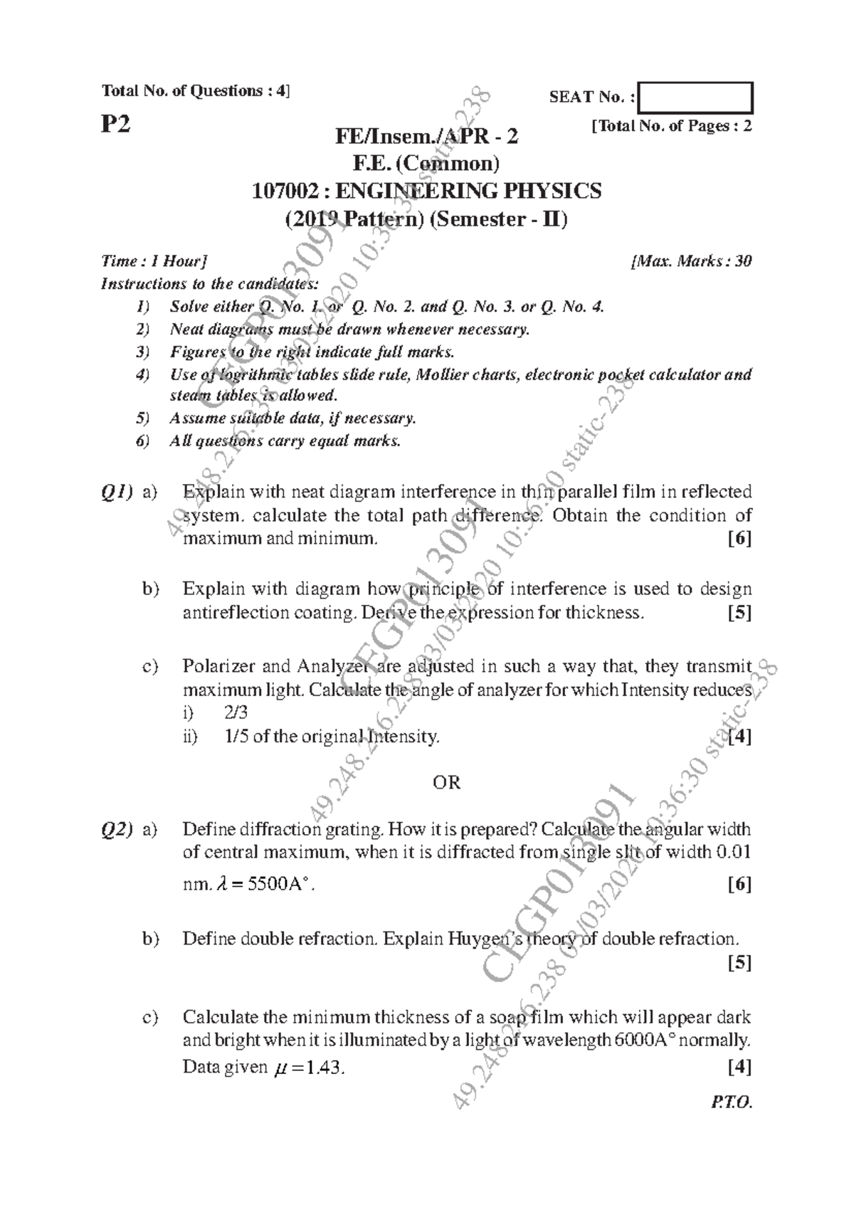 SPPU Solution App - Total No. of Questions : 4] FE/Insem./APR - 2 F ...