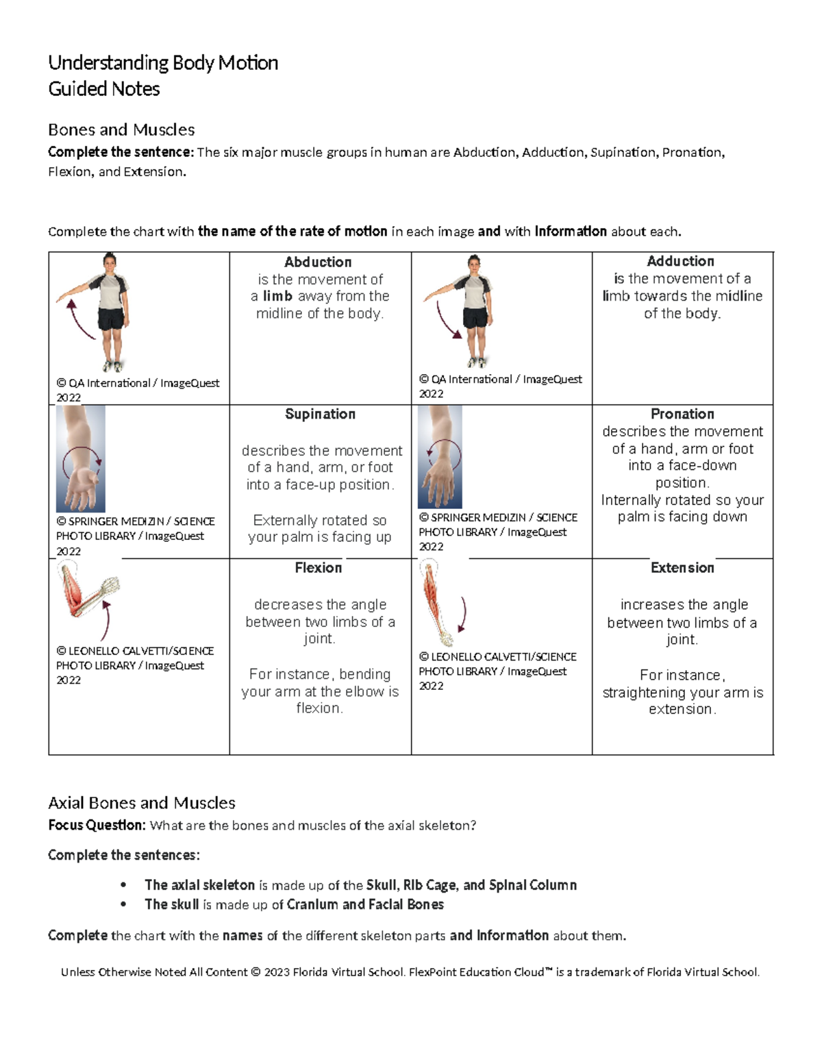 2.01 Understanding Body Motion - Understanding Body Motion Guided Notes ...