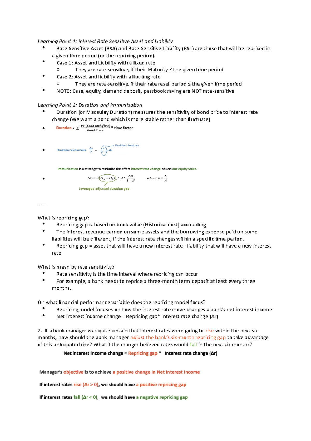 FINS3630 Tutorial two - summary of class discussion - Learning Point 1 ...