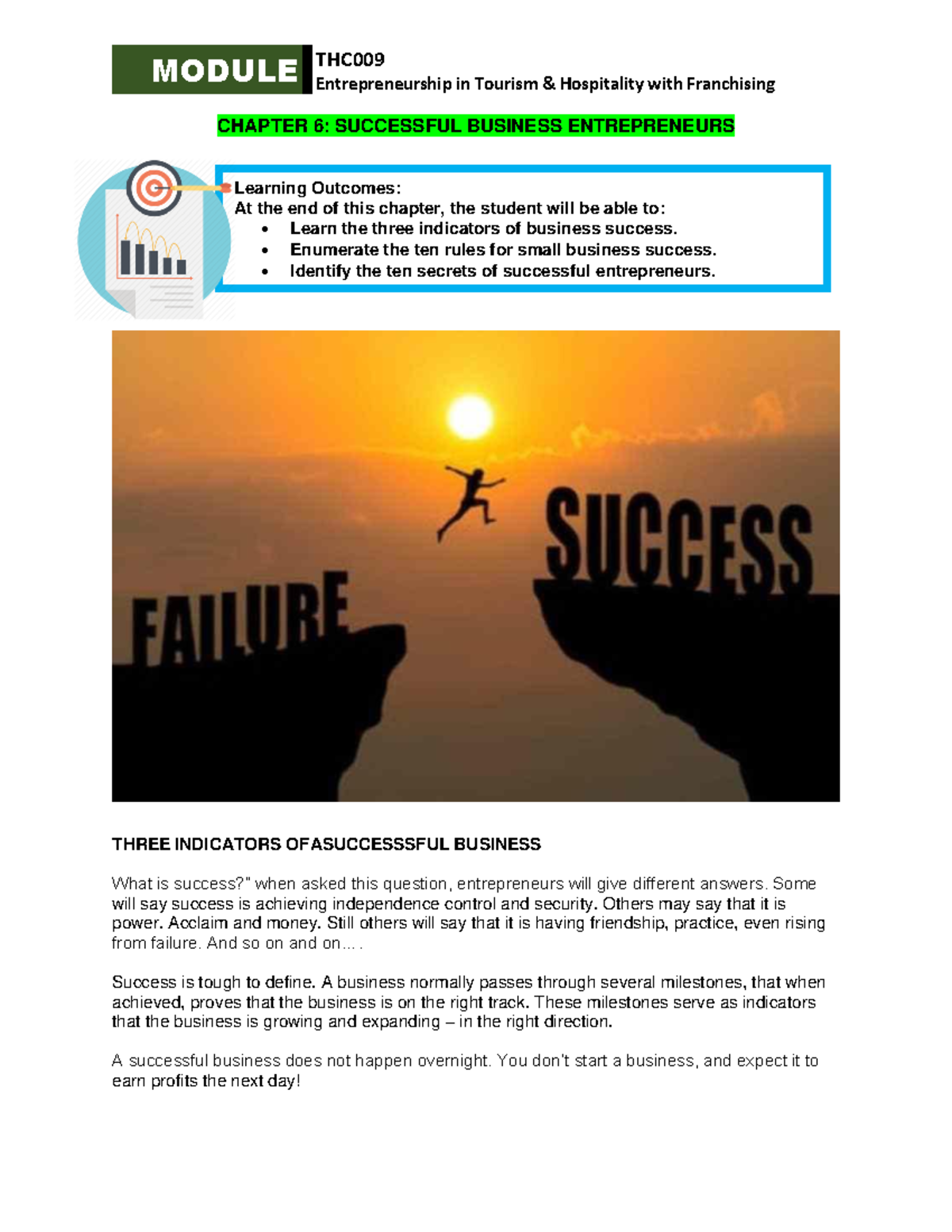 Chapter 6 Successful Business Entrepreneurs - MODULE Entrepreneurship ...