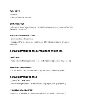 Principles of Communication - PRINCIPLE a kind of rule, belief, or idea ...