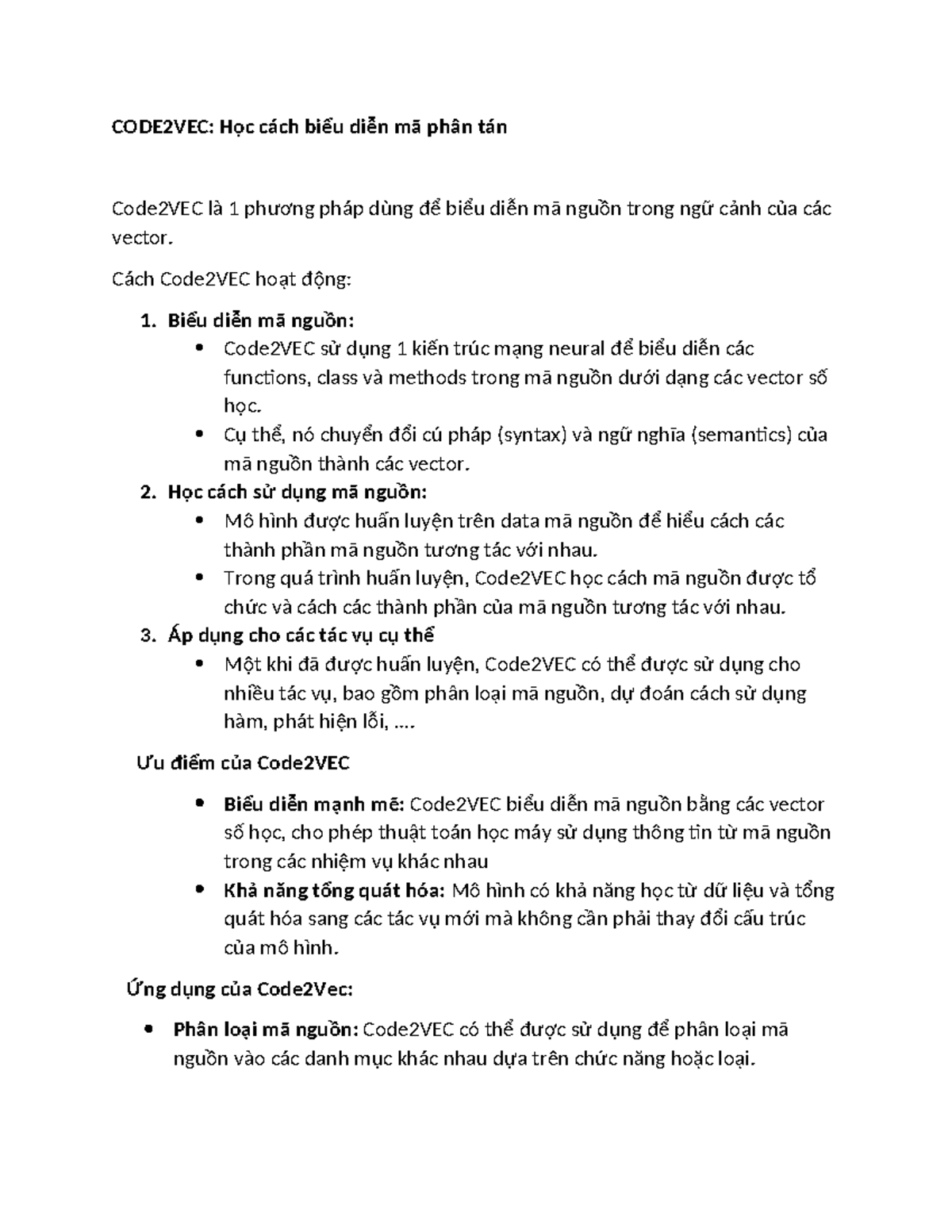 CODE2VEC - ôkoko - CODE2VEC: Học cách biểu diễn mã phân tán Code2VEC là 1 phương pháp dùng để ...