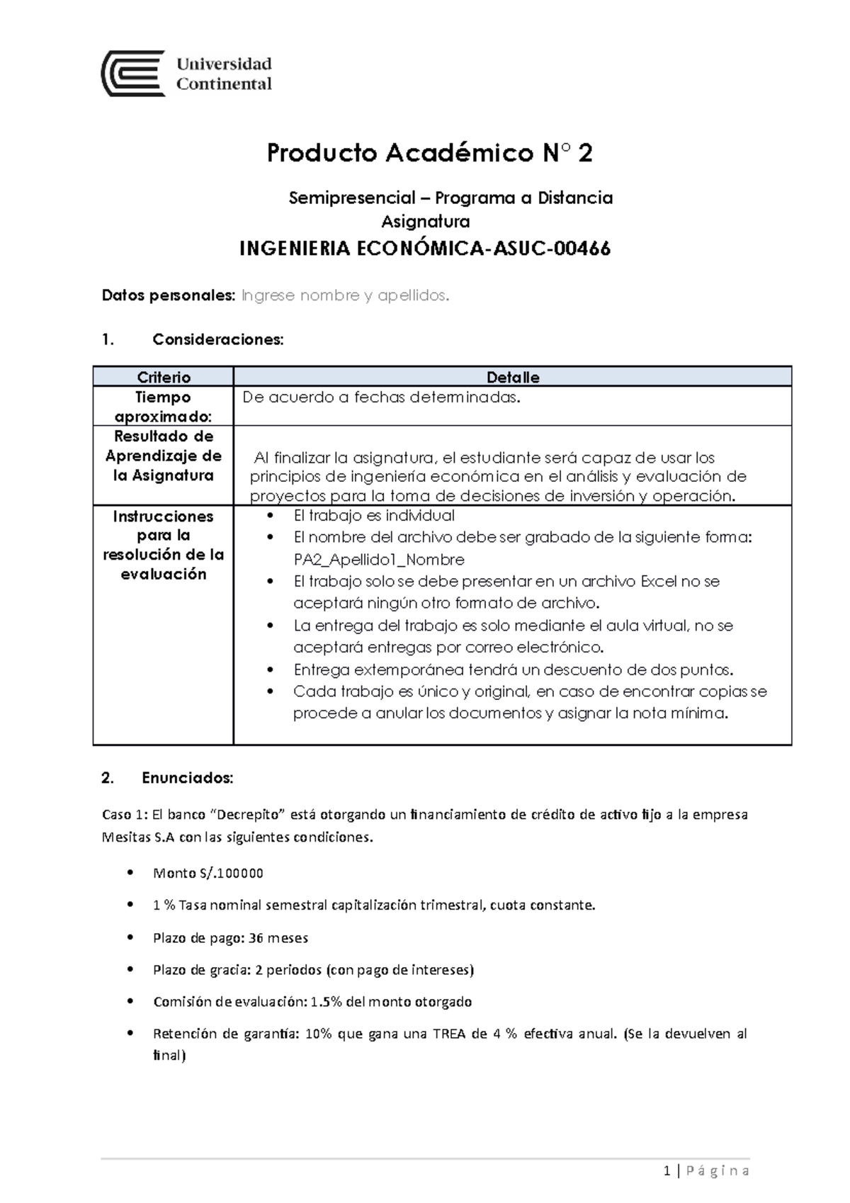 PA N°02 Ingeco - Consolidado 1 Gente que trabaja - Producto Académico N° 2 Semipresencial ...
