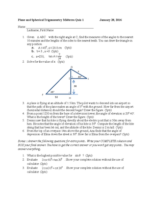 Trigonometric functions lm 1 - (MM3) Trigonometry Title : TRIGONOMETRIC ...