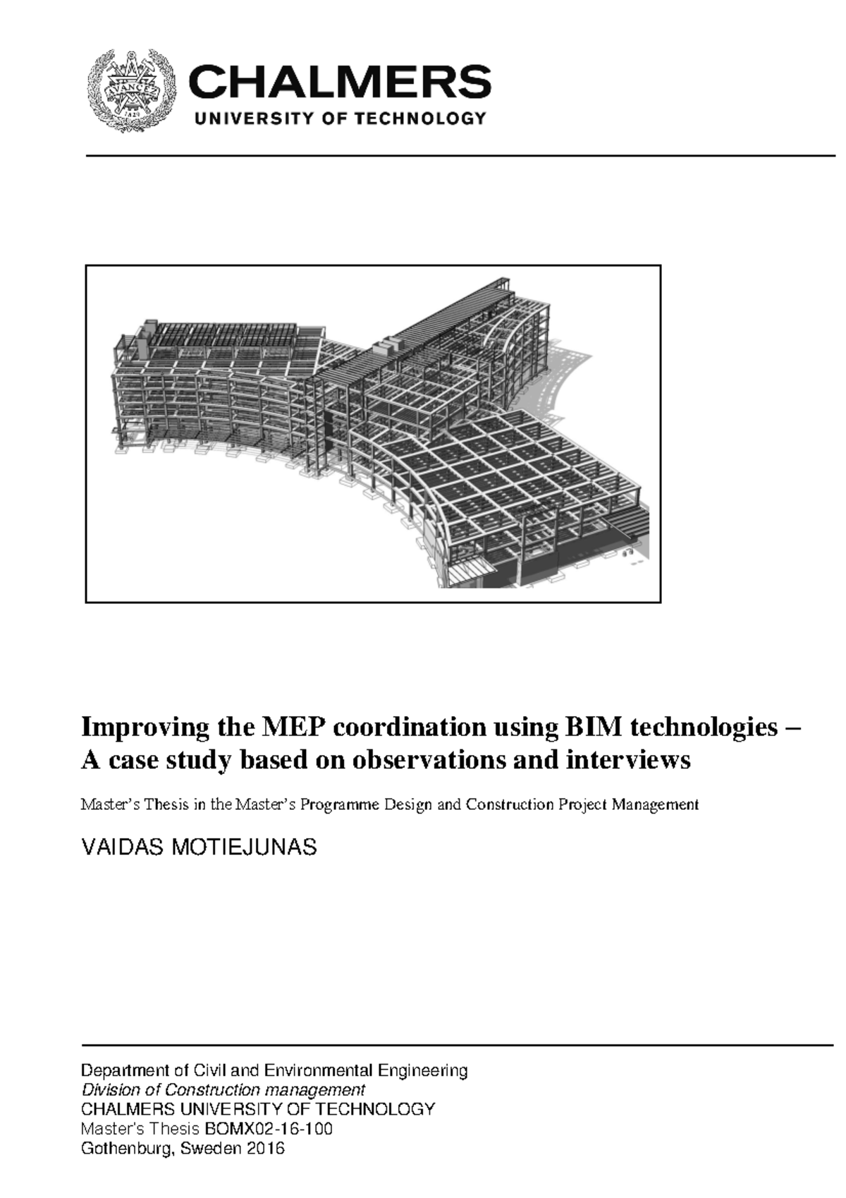 Kandidatprojekt i Design og construction - Department of Civil and ...