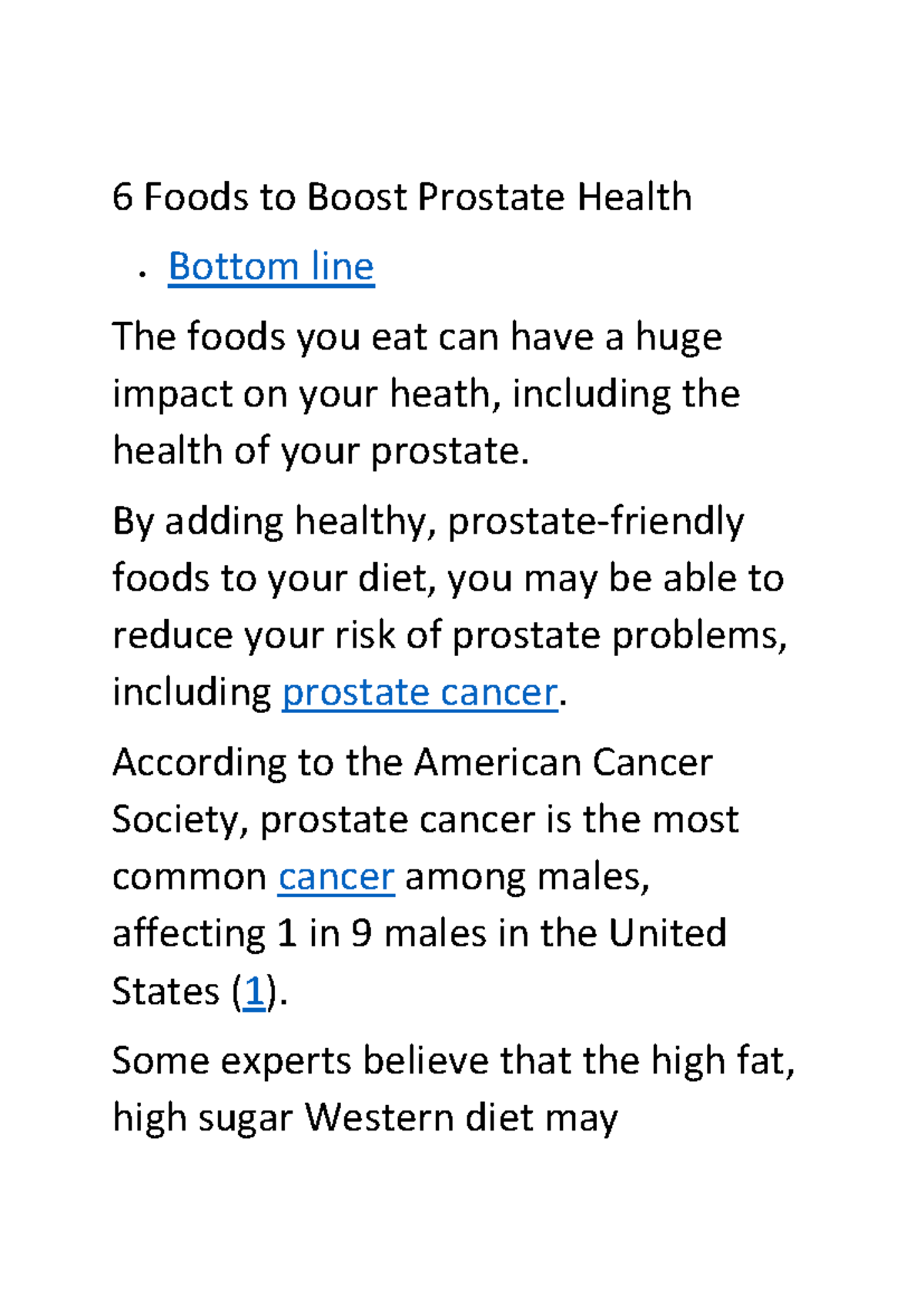 6 Foods FOR Prostate - very useful - 6 Foods to Boost Prostate Health ...