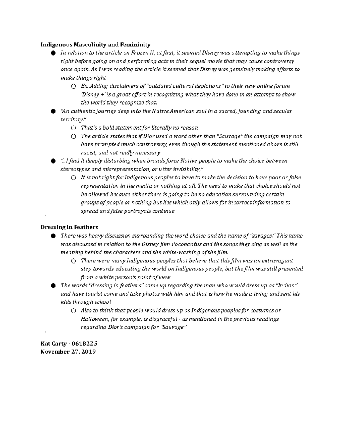 Reading Notes - Week 10 - Indigenous Masculinity and Femininity In ...