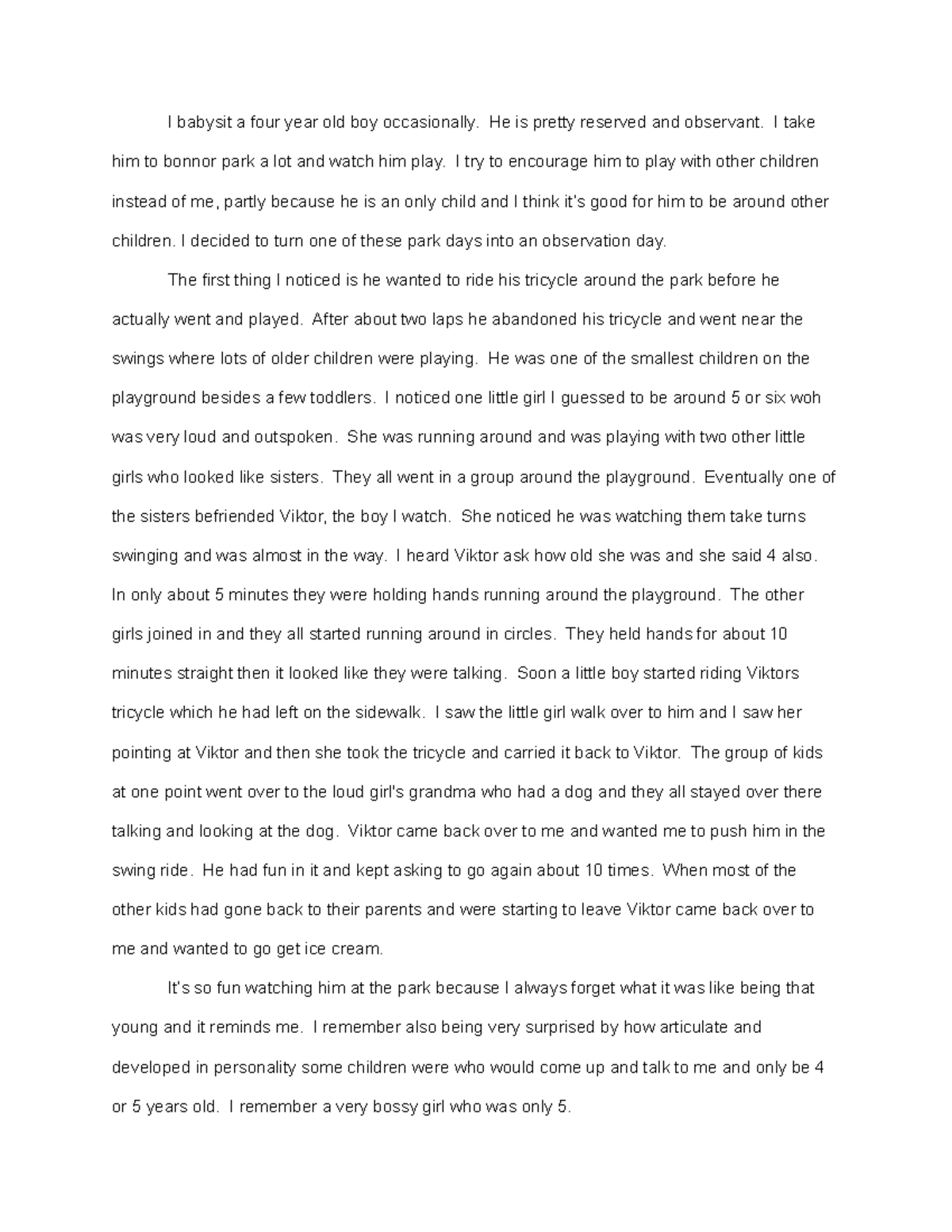 Child Development Paper Observation I Babysit A Four Year Old Boy child-development-paper-observation-i-babysit-a-four-year-old-boy