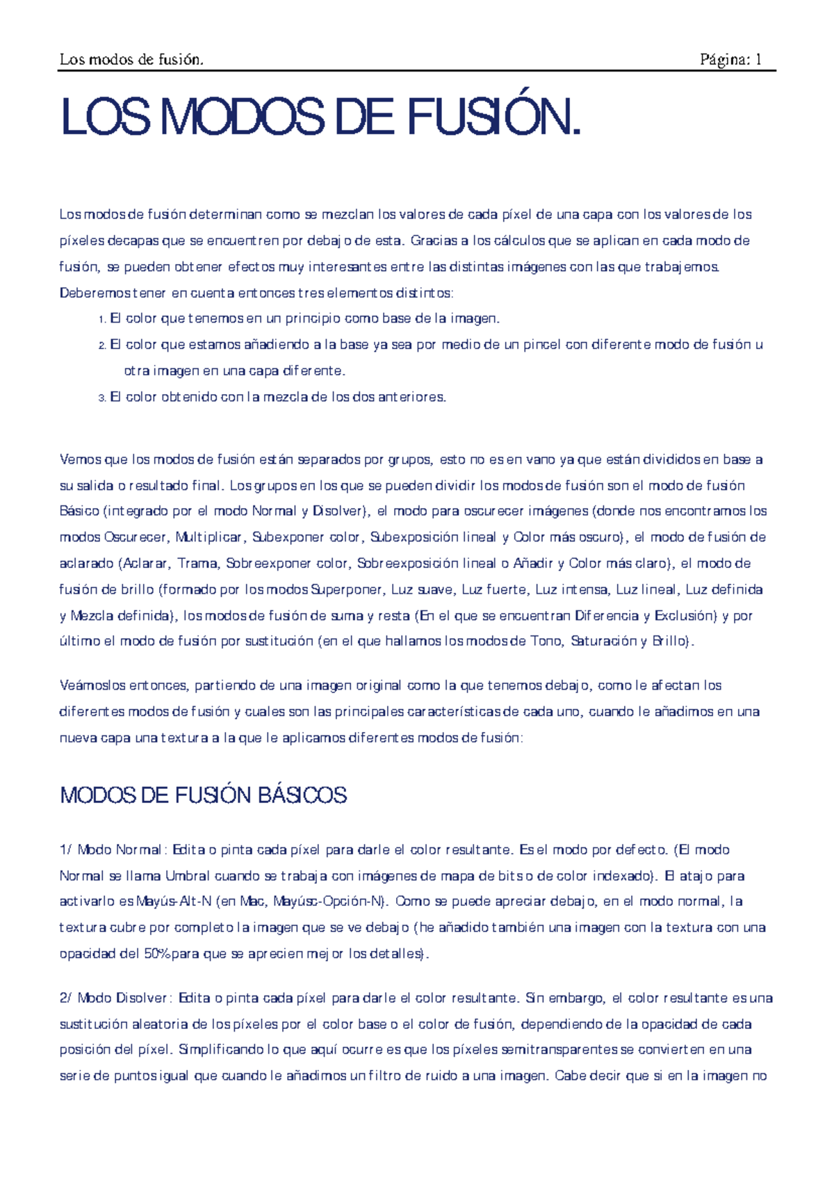 Silo - LOS MODOS DE FUSIÓN. Los modos de fusión determinan como se ...