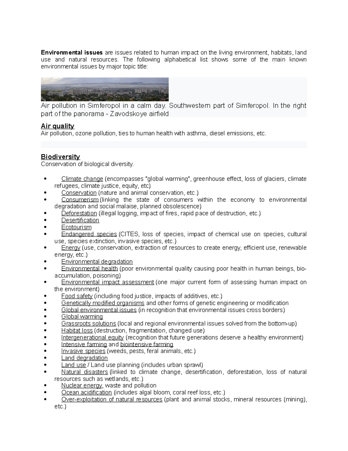 Environmental-issues - Environmental issues are issues related to human ...