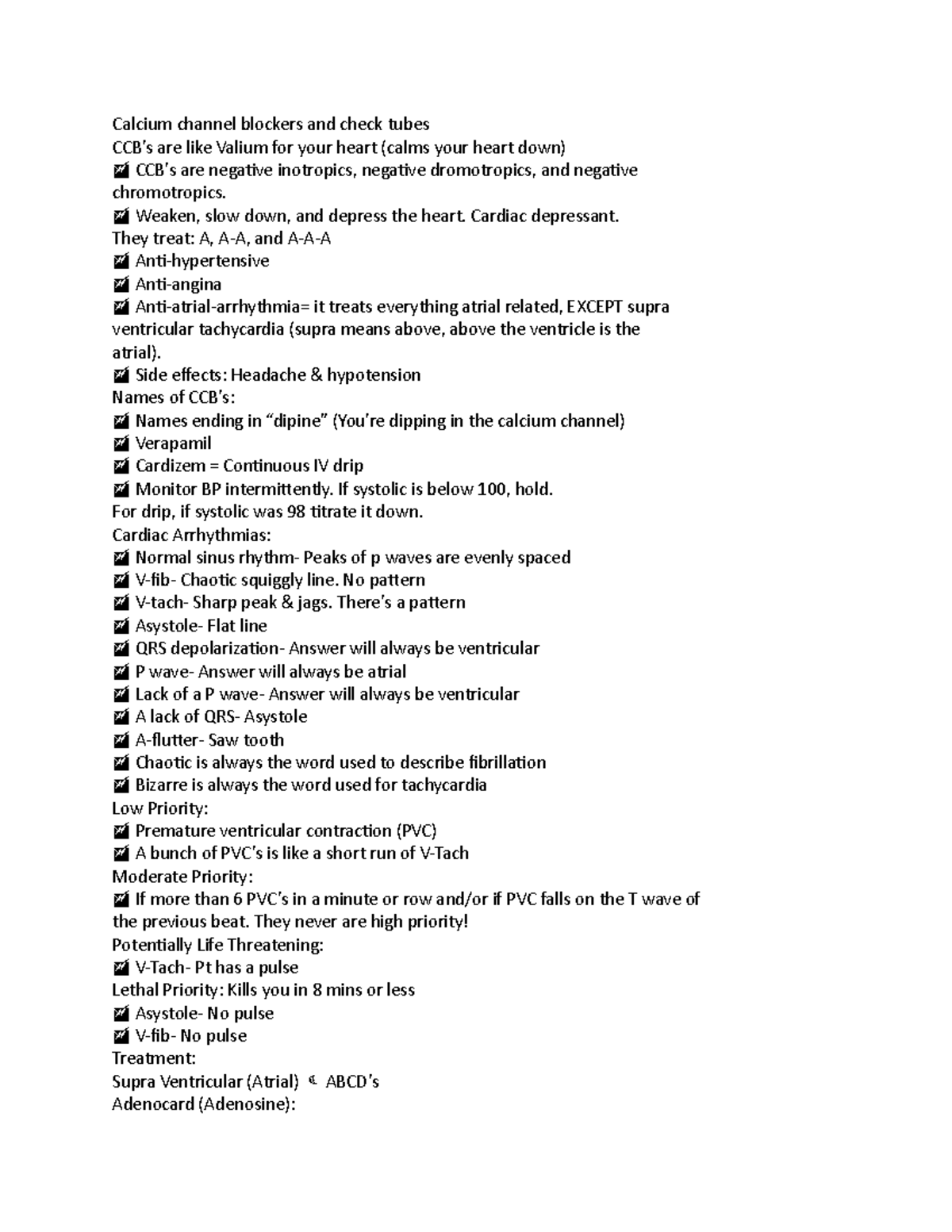 CCB and Chest tubes overview - Calcium channel blockers and check tubes ...