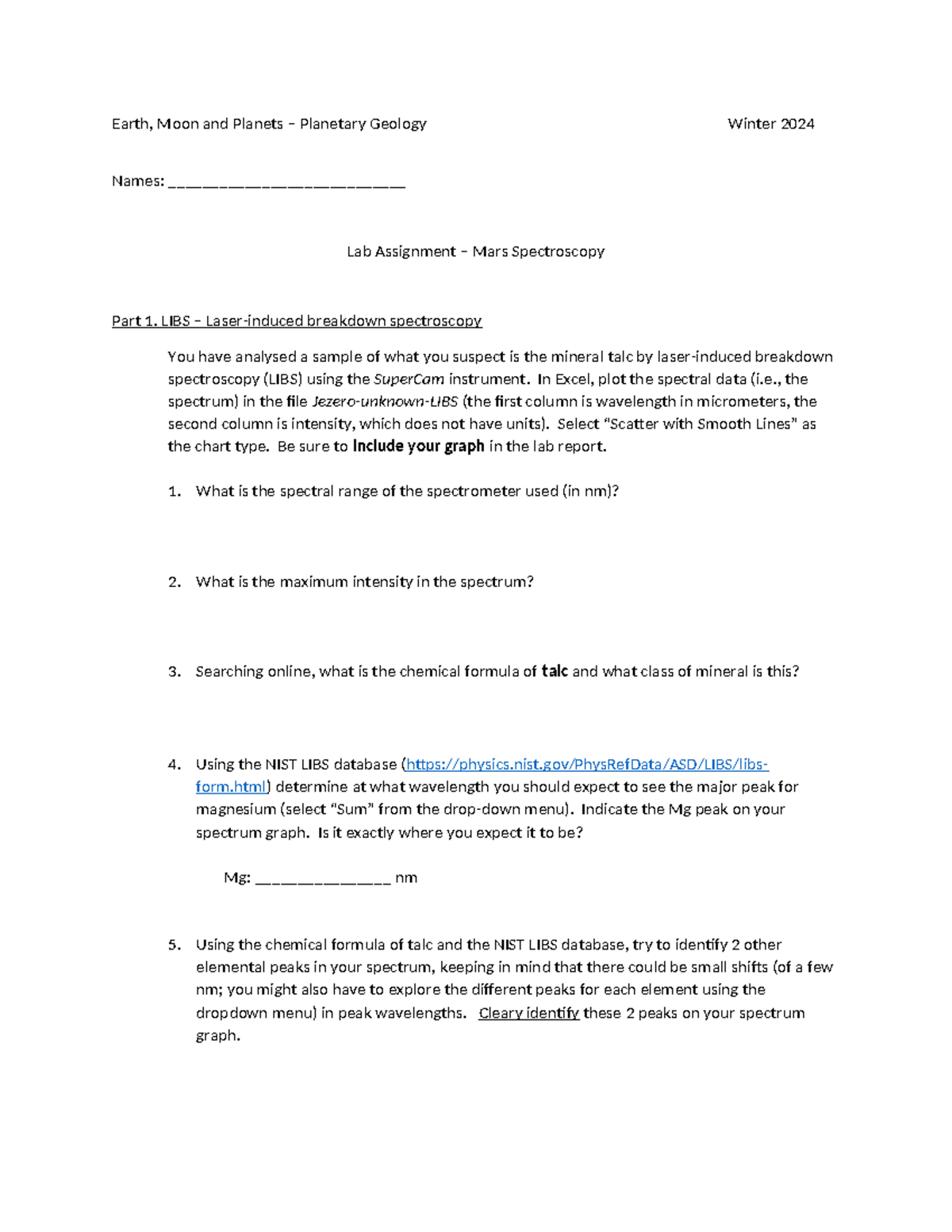 Planetary-spectroscopy-lab - Earth, Moon and Planets – Planetary ...